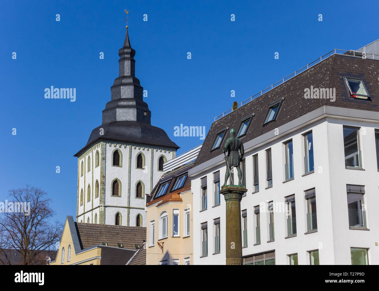 Statue of Bernhard II in the historic center of Lippstadt, Germany ...