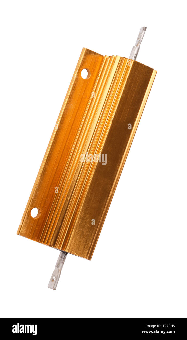Resistor in Metal Case Isolated Stock Photo - Alamy