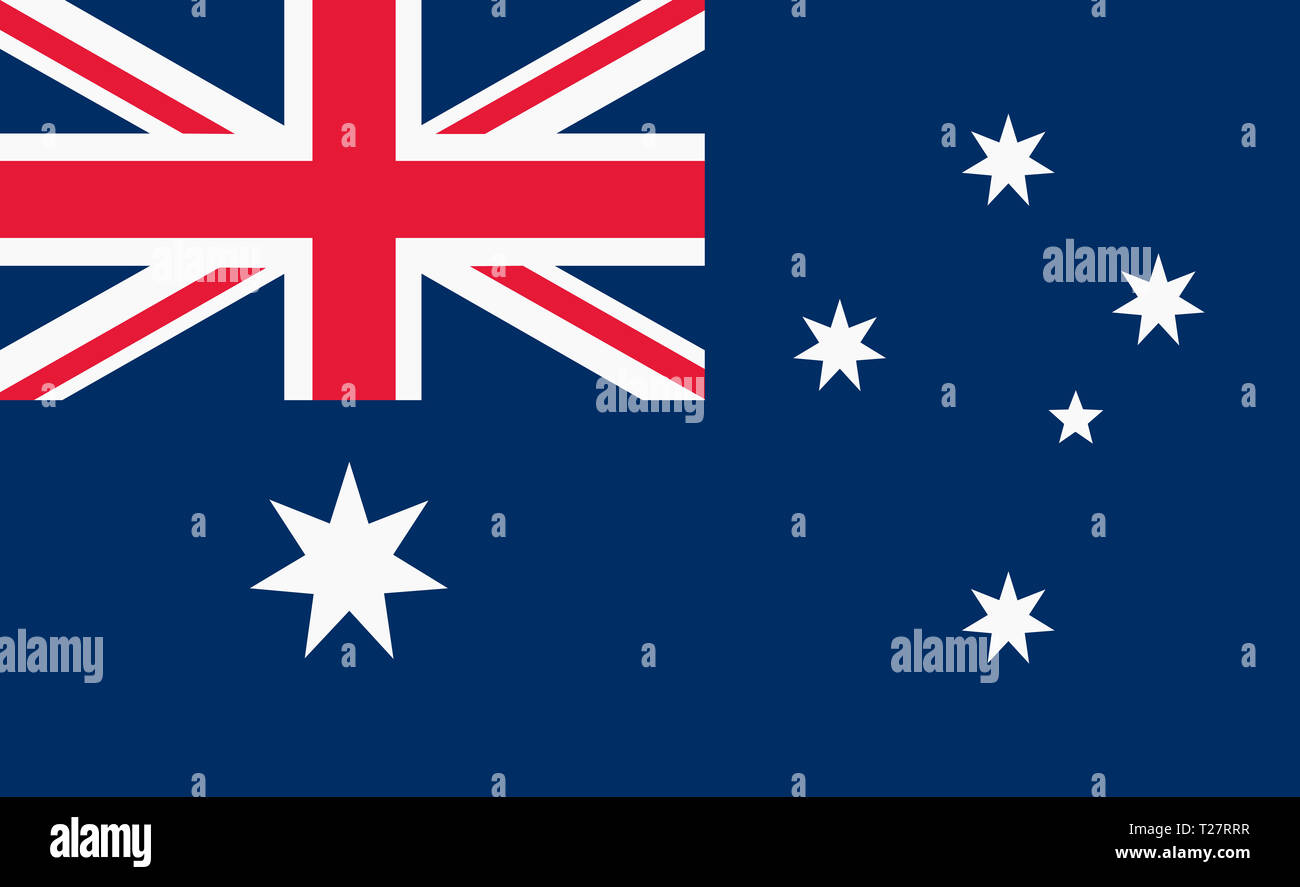 Australia Flag illustration union jack and Southern Cross Stock Photo ...