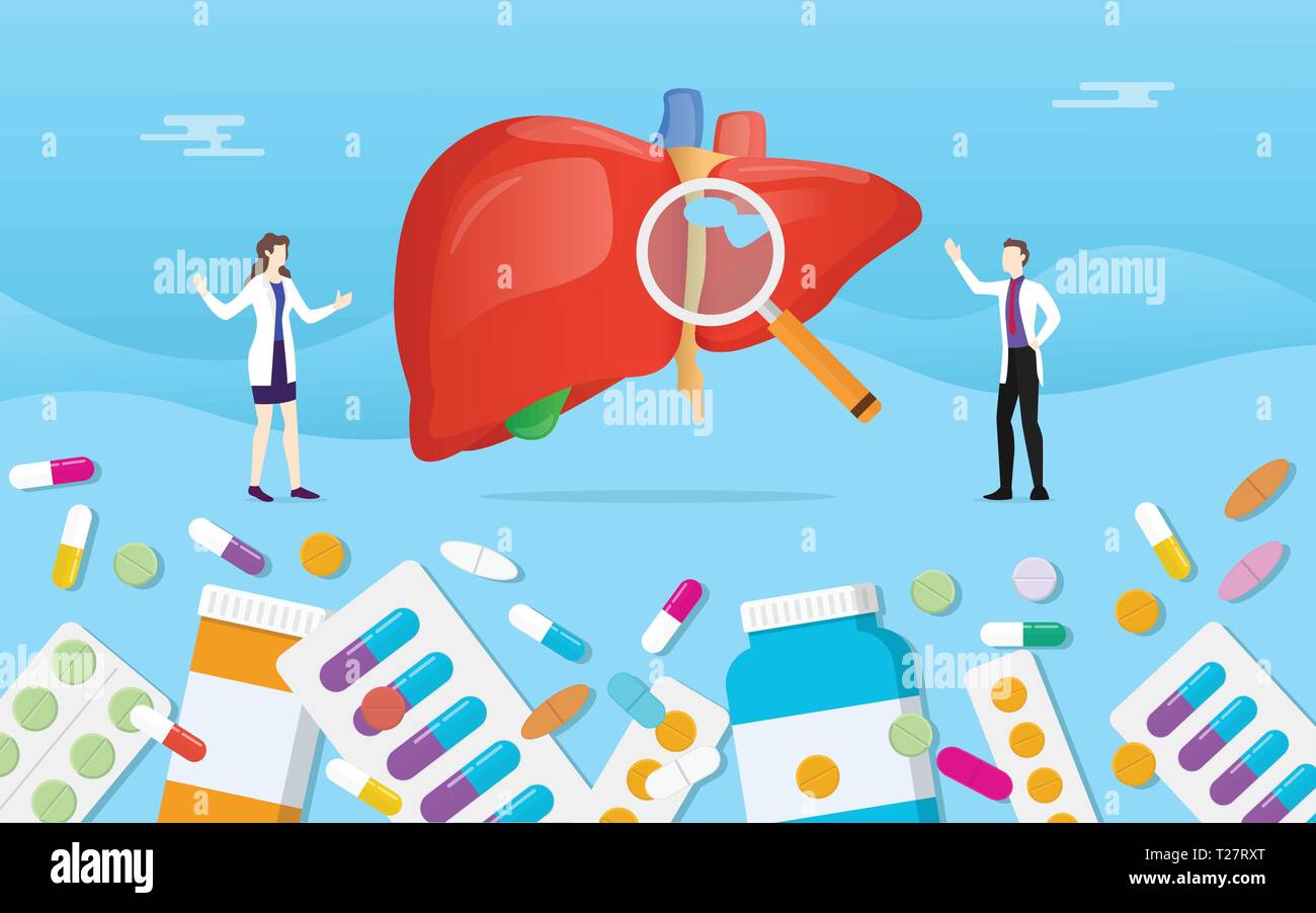 human liver medicine health pills drug capsule treatment with doctor ...