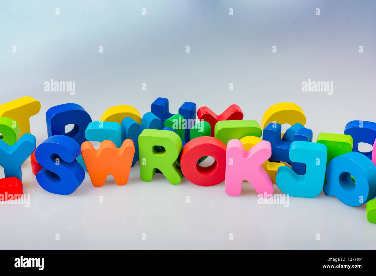 Letter cubes of Alphabet made of wood Stock Photo - Alamy