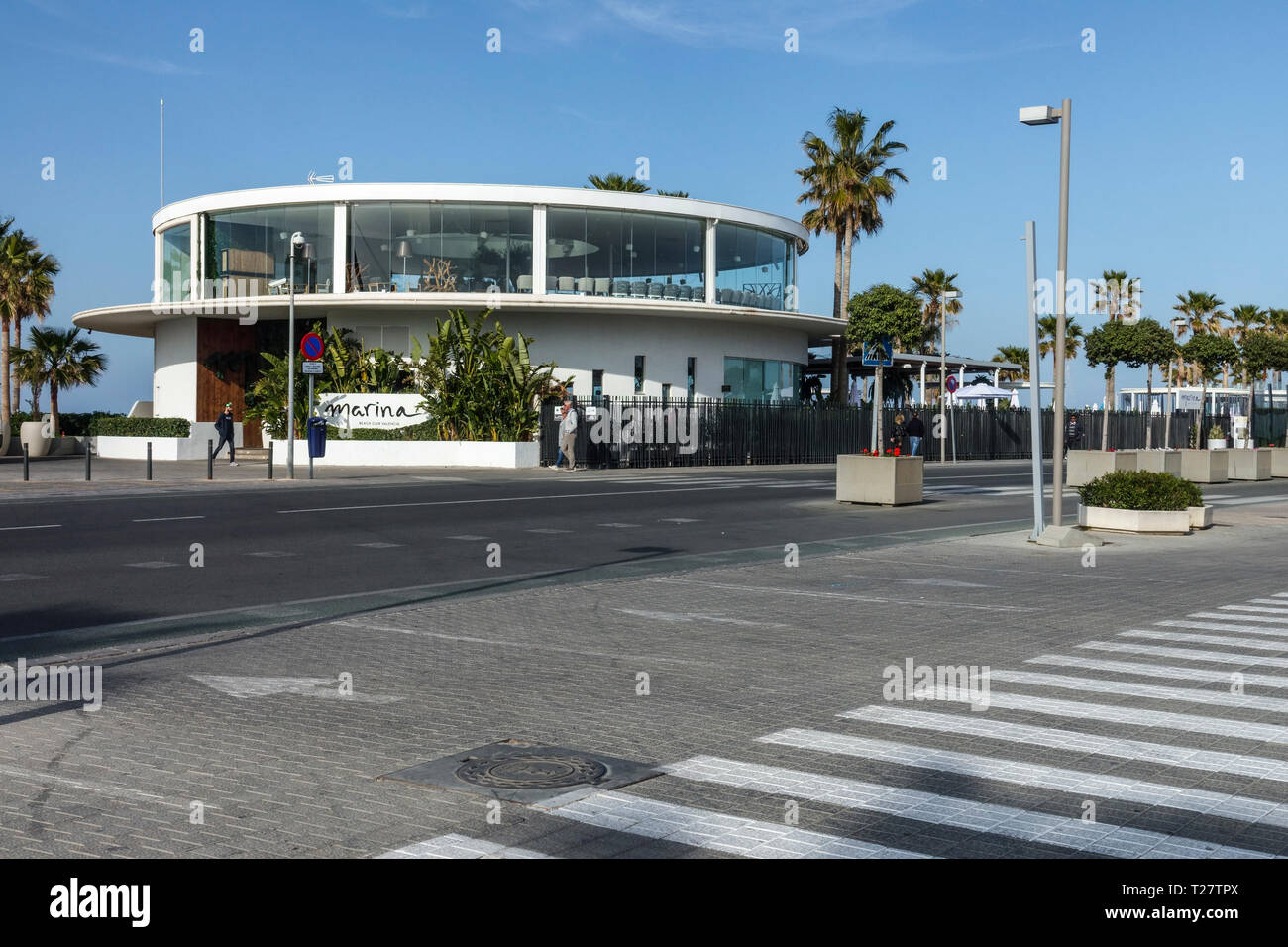 Valencia Marina Beach Club, Valencia Port Spain Stock Photo - Alamy