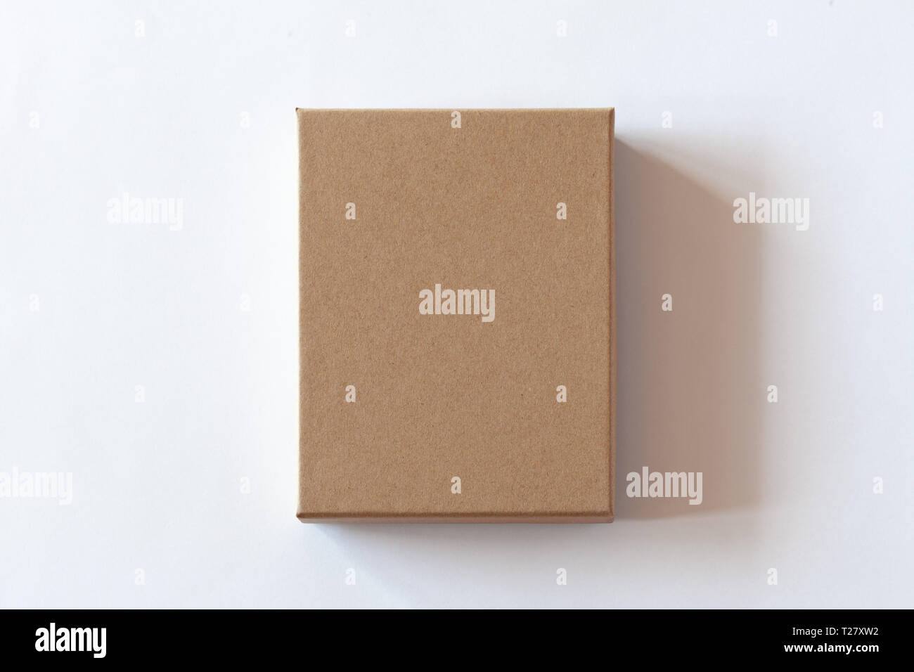 Blank closed carton box packaging isolated on white background. View ...