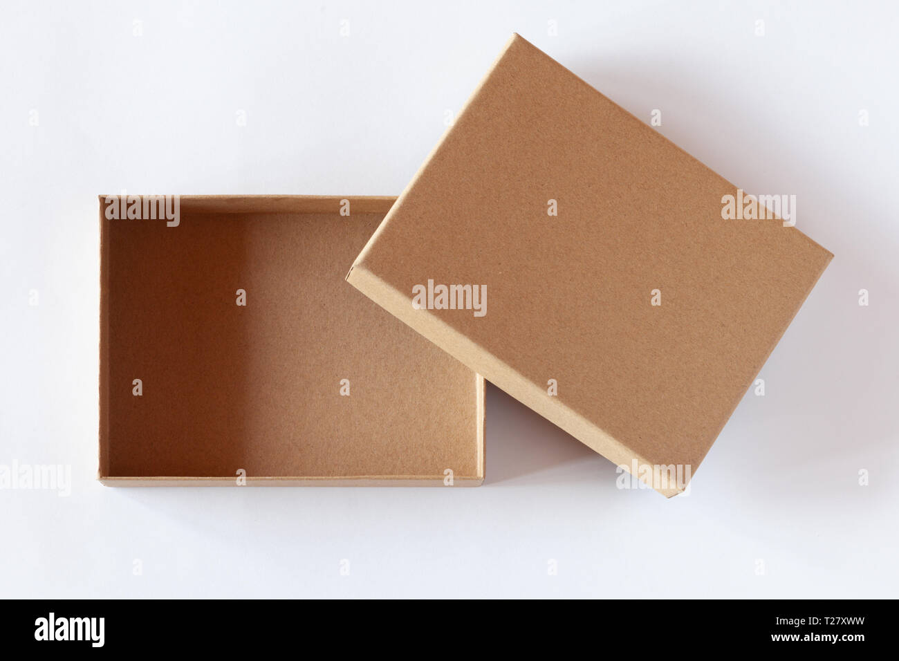 Blank closed carton box packaging isolated on white background. View ...