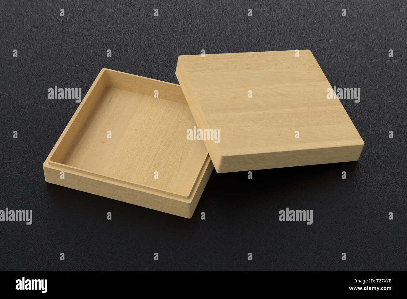Wooden box side view isolated hi-res stock photography and images - Alamy