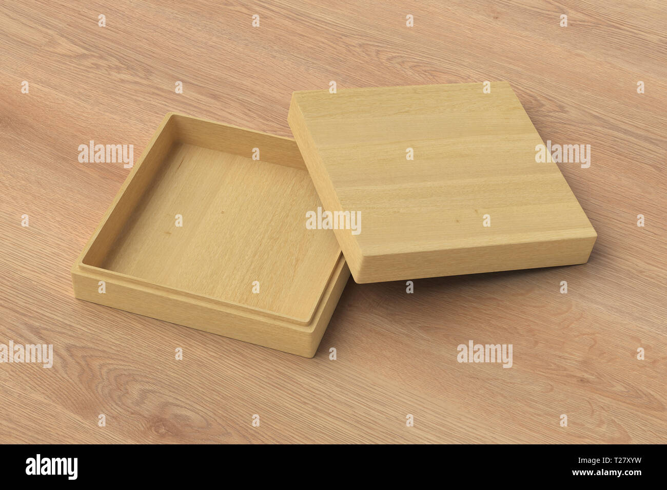 Wooden box side view isolated hi-res stock photography and images - Alamy