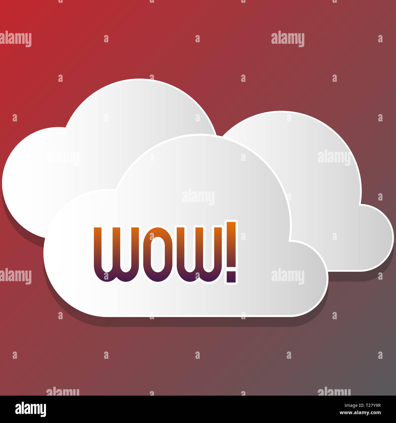 Text sign showing Wow. Business photo text Expression of somebody ...