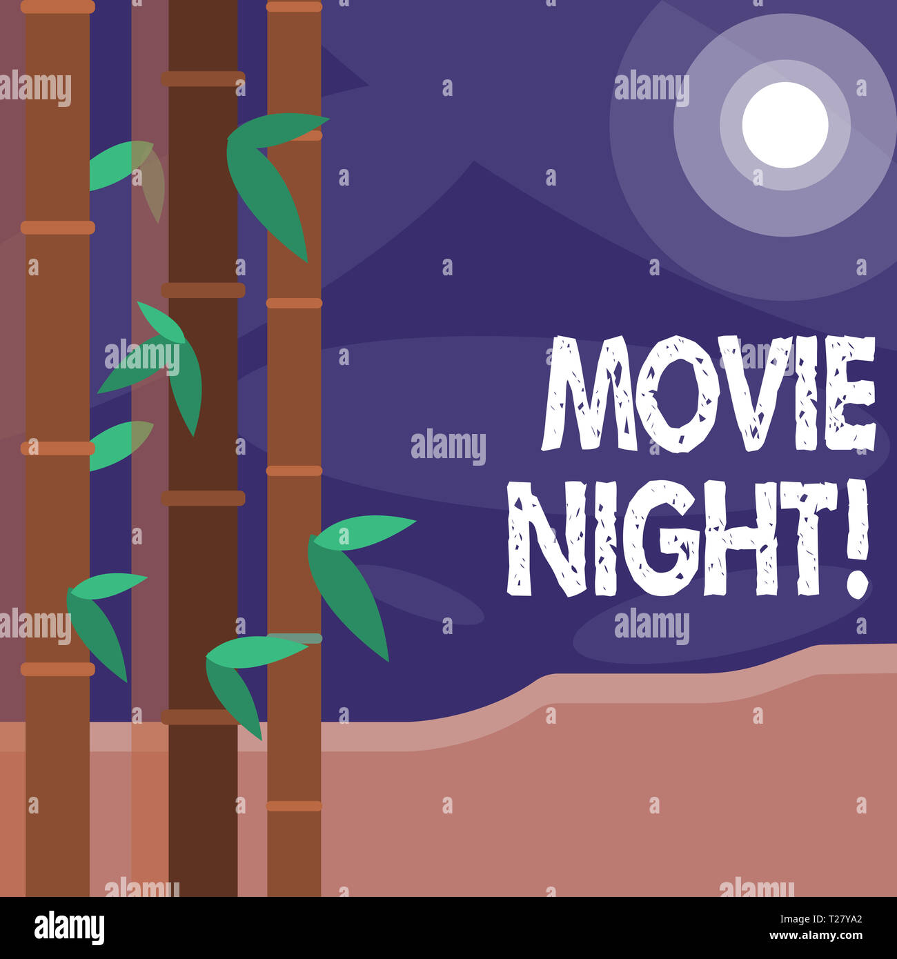 Word writing text Movie Night. Business photo showcasing tells story ...