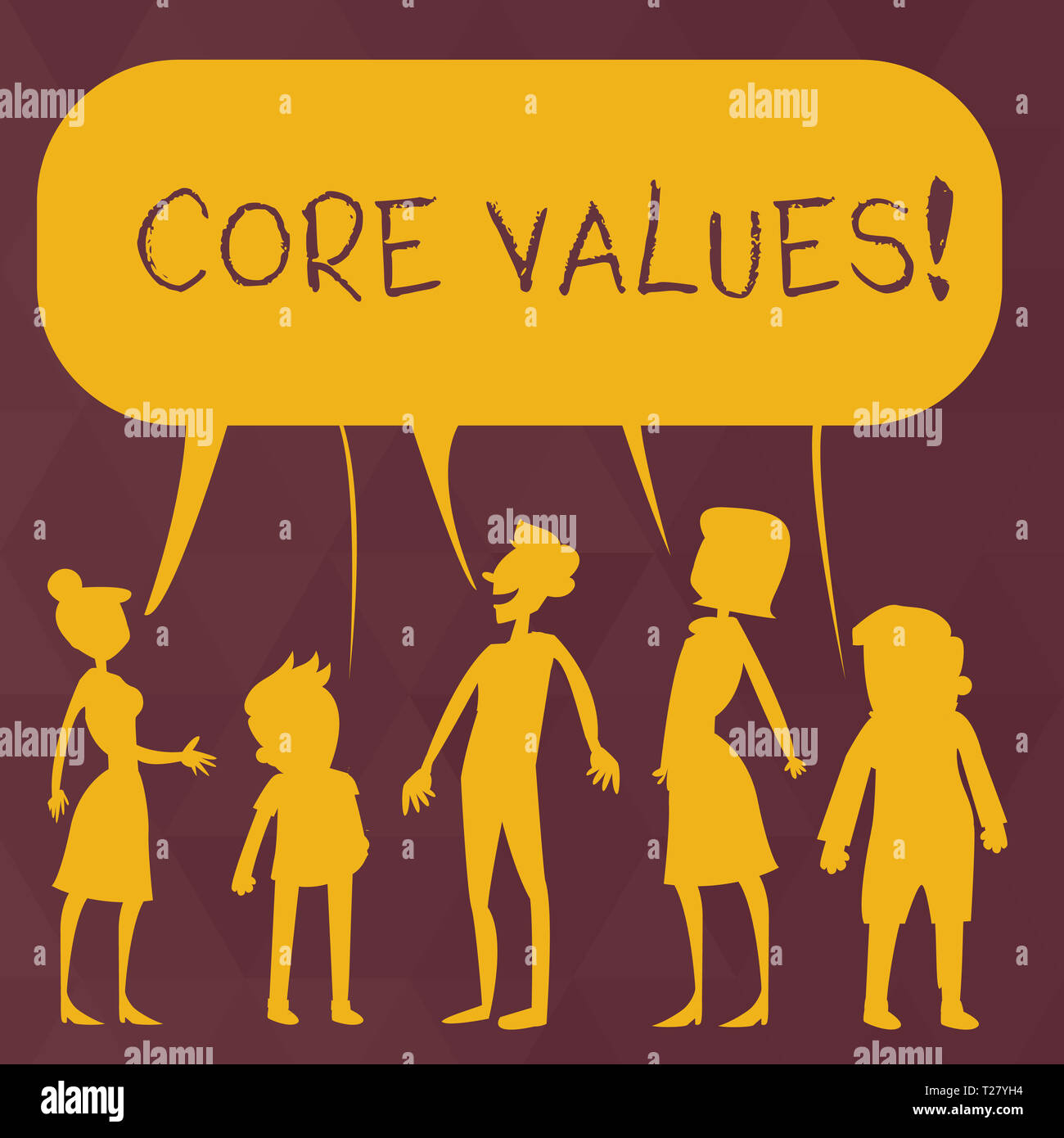 Writing note showing Core Values. Business concept for principle that ...
