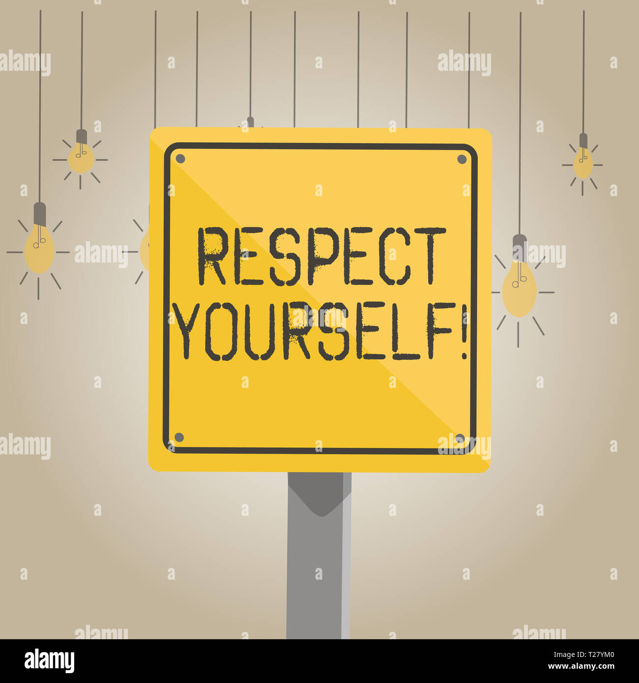 Writing note showing Respect Yourself. Business concept for believing ...