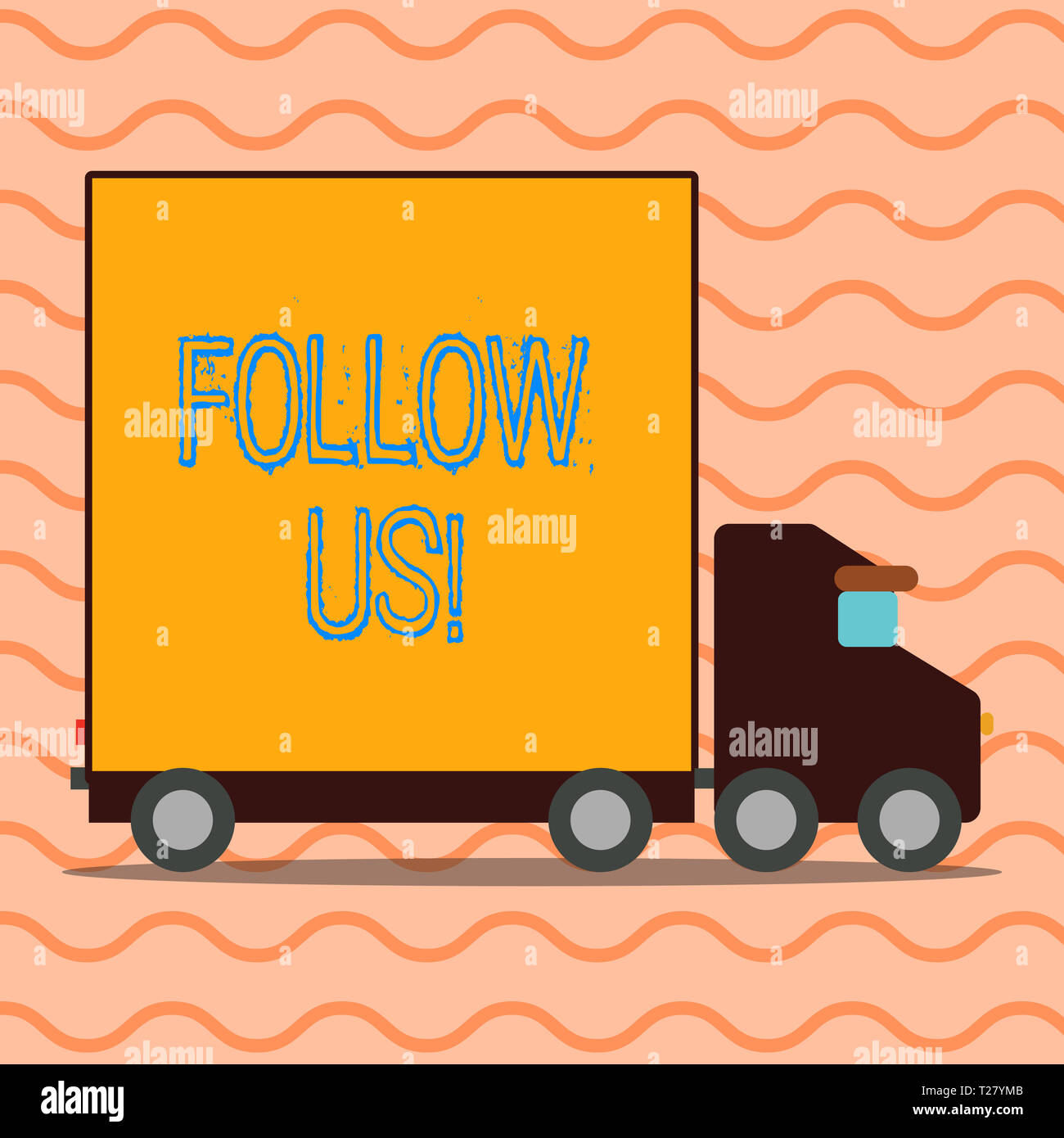 Handwriting text writing Follow Us. Conceptual photo move behind ...