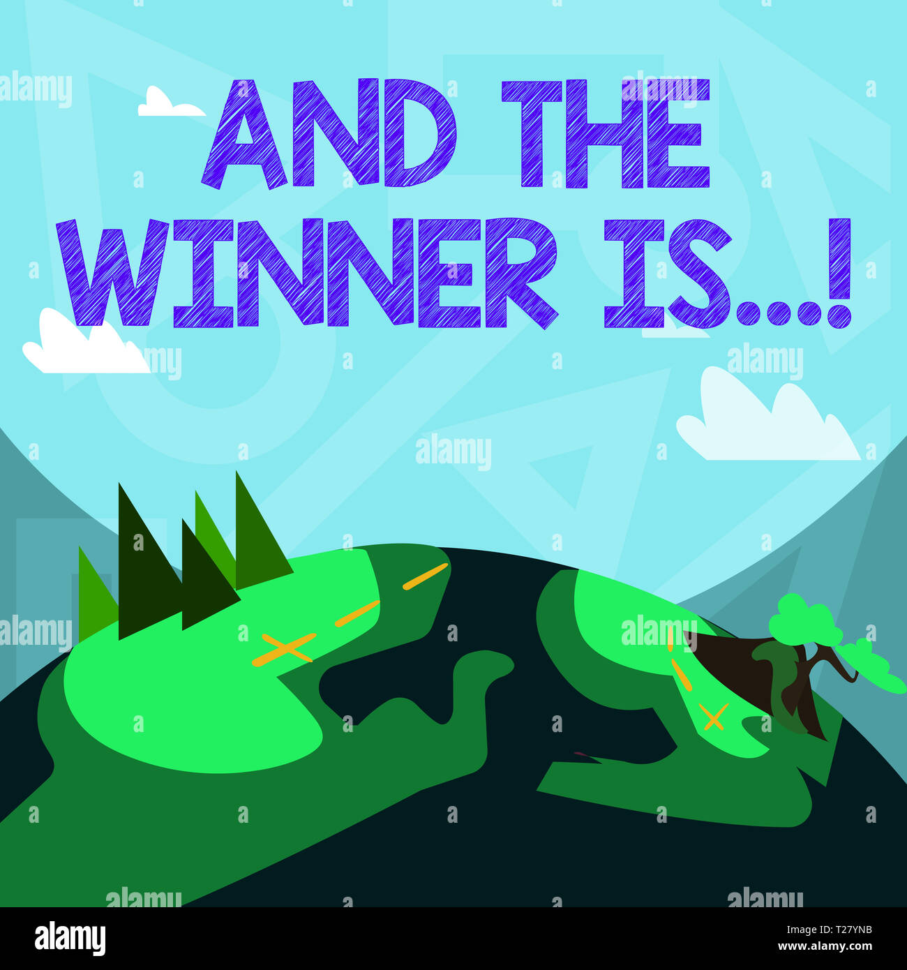 Handwriting text writing And The Winner Is. Conceptual photo announcing ...