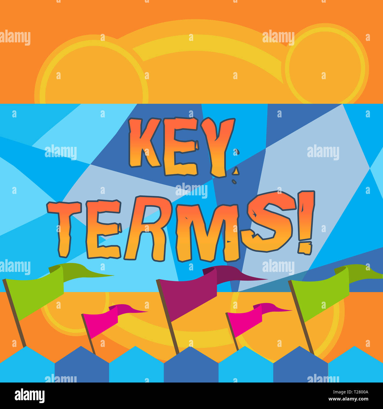 Writing note showing Key Terms. Business concept for significant or ...