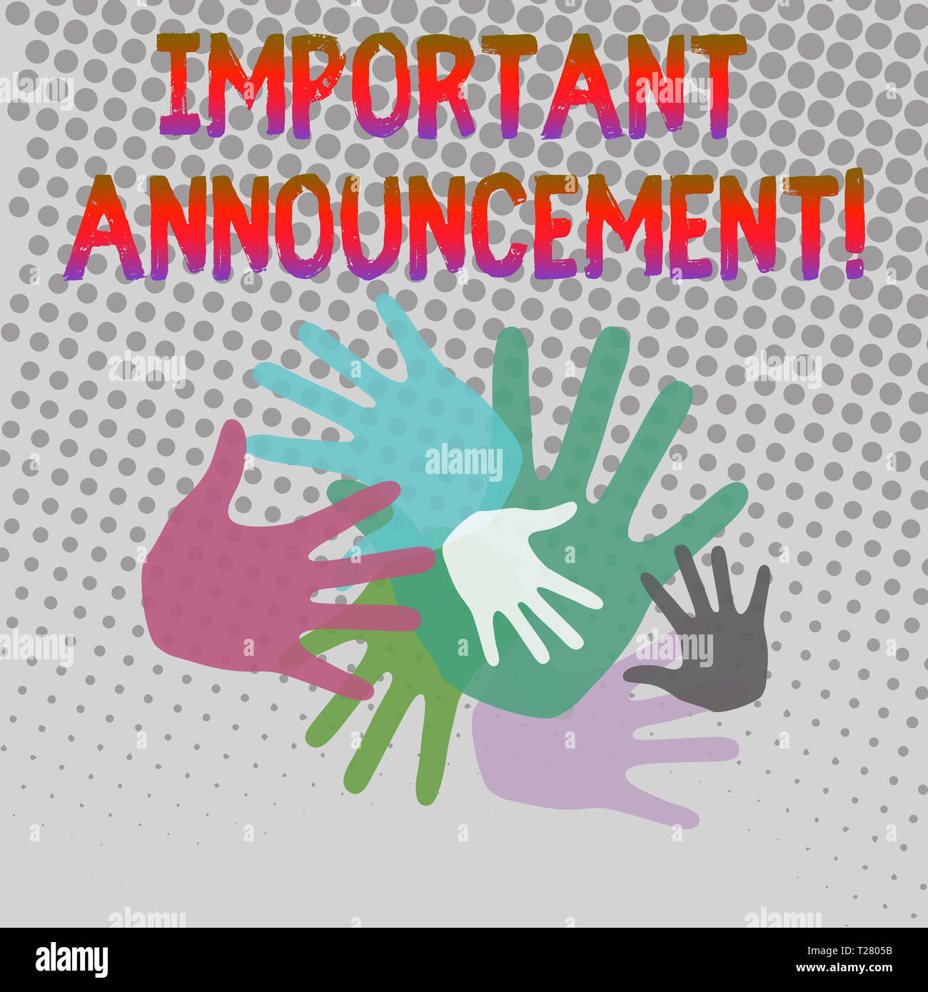 Writing note showing Important Announcement. Business concept for ...
