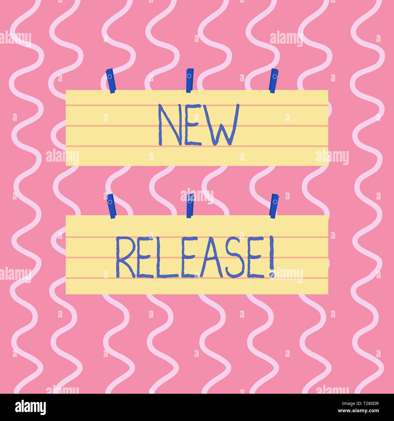 Text sign showing New Release. Business photo showcasing announcing ...