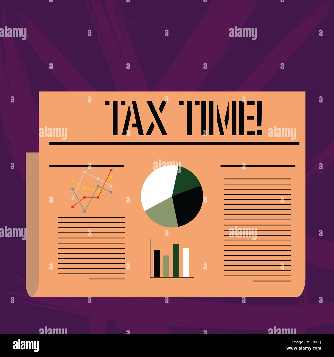 Handwriting text writing Tax Time. Conceptual photo when individual ...