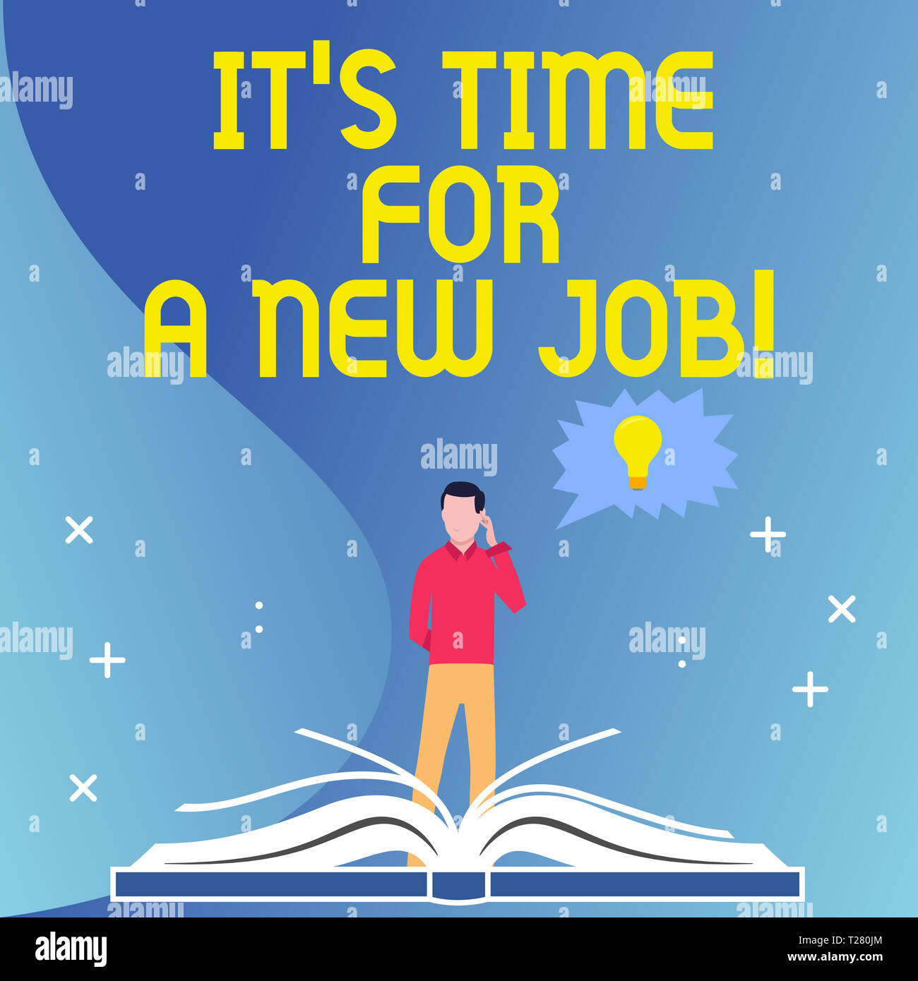 Text sign showing It S Time For A New Job. Business photo text having ...