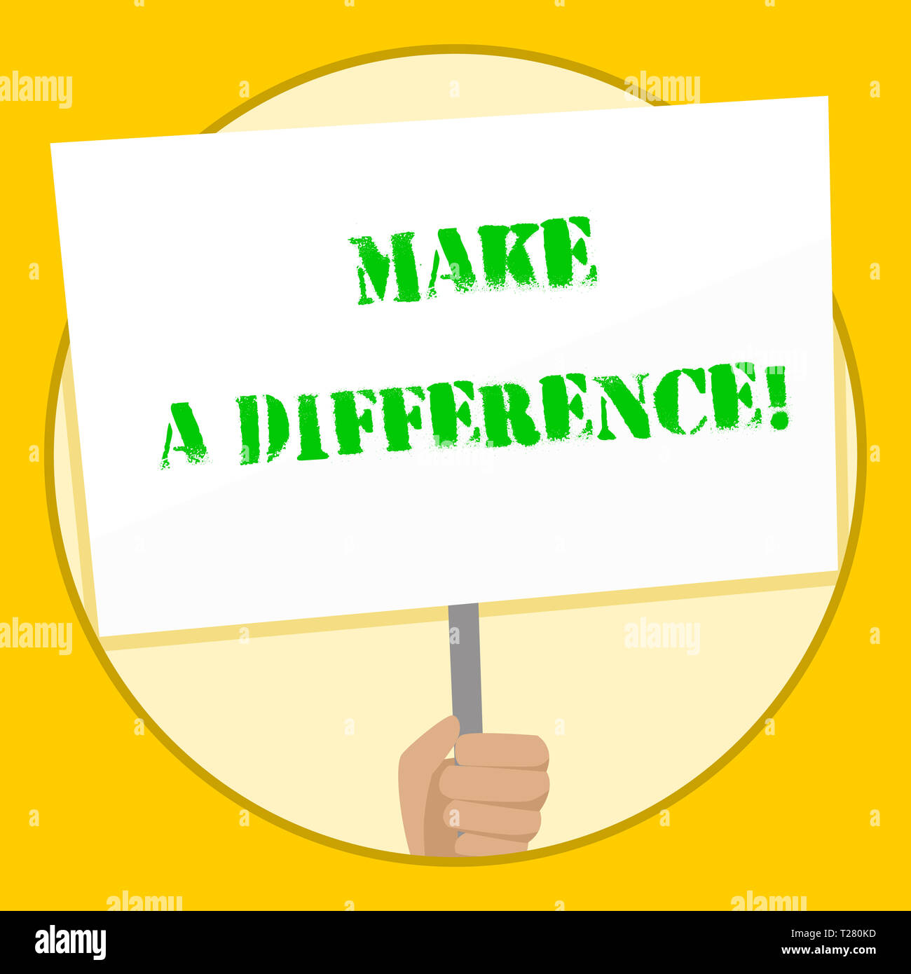 Text sign showing Make A Difference. Business photo text have ...