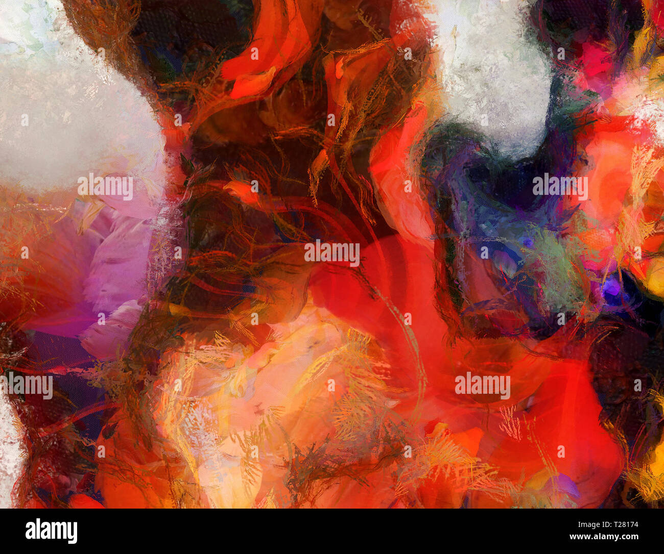 Colorful Hot Abstract Painting. 3D rendering Stock Photo - Alamy