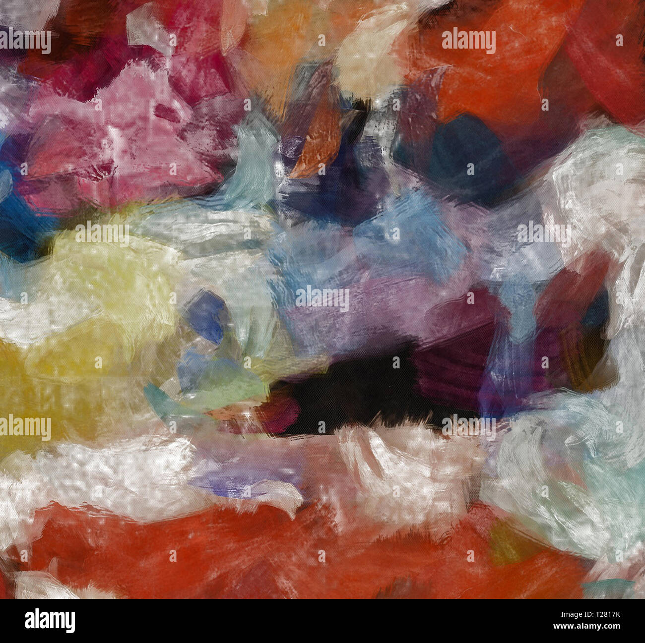 Abstract Painting Pastel Mediterranean Colors Stock Photo - Alamy