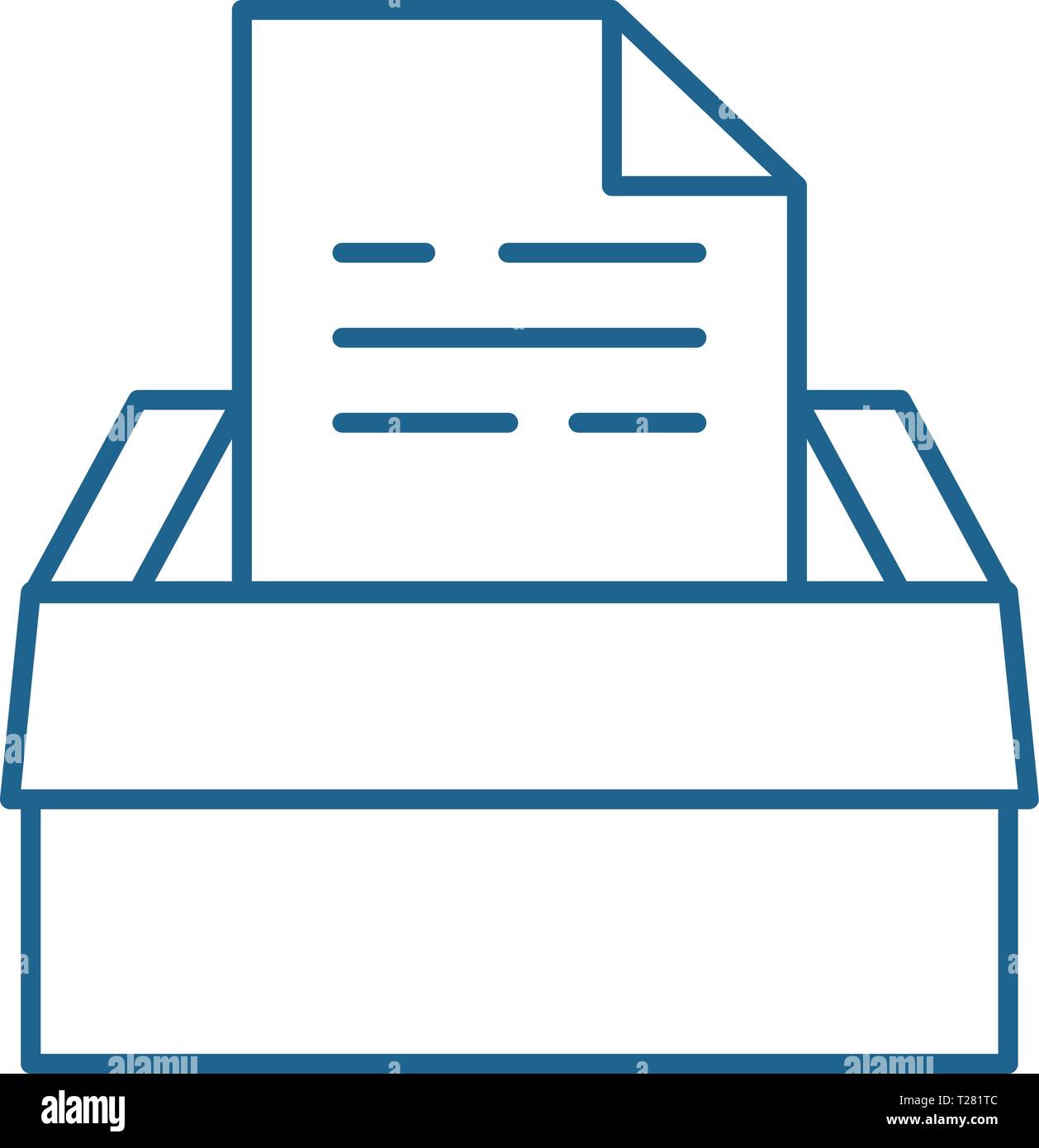 Archive of documents line icon concept. Archive of documents flat ... Archive of documents line icon concept. Archive of documents flat ...