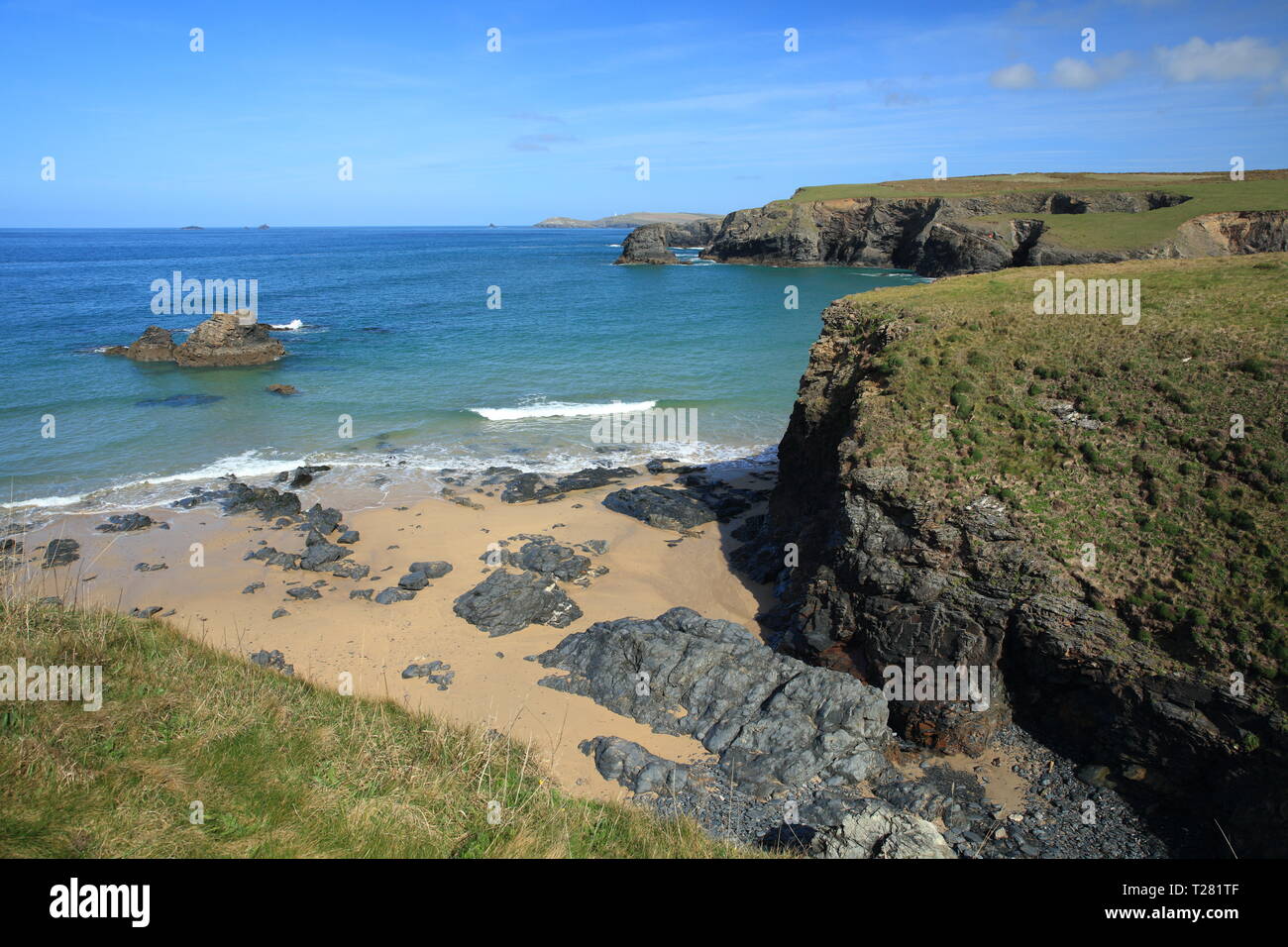Porthcothan bay, North Cornwall, England, UK Stock Photo - Alamy