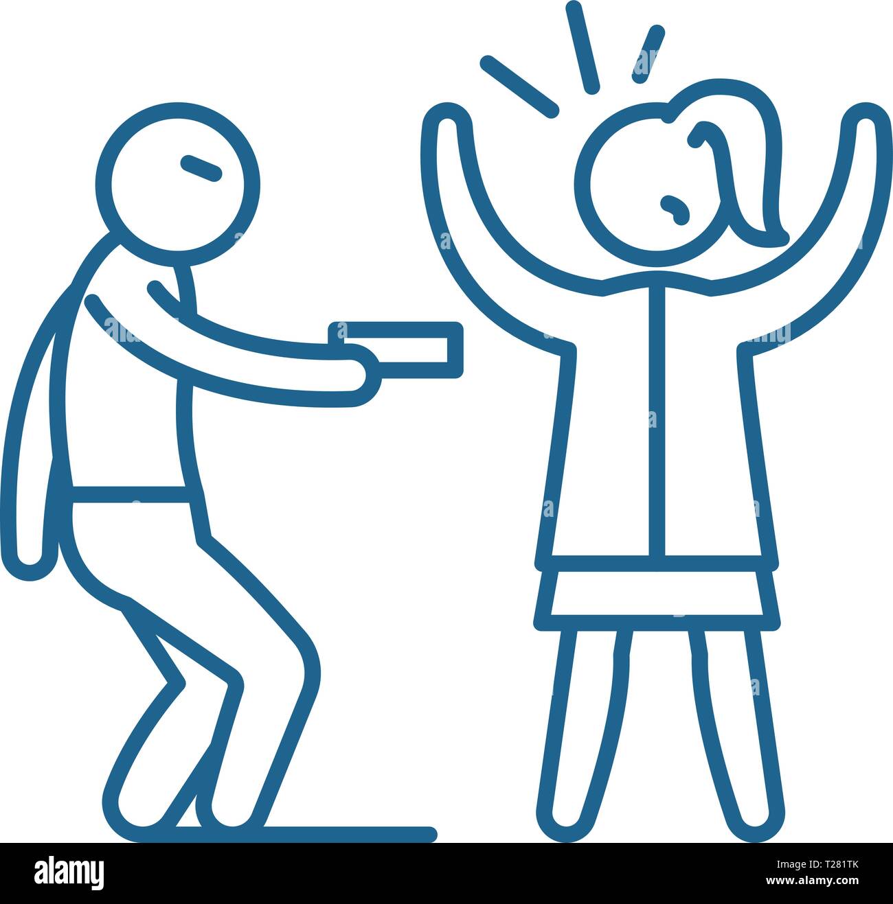 Armed robbery illustration hi-res stock photography and images - Alamy