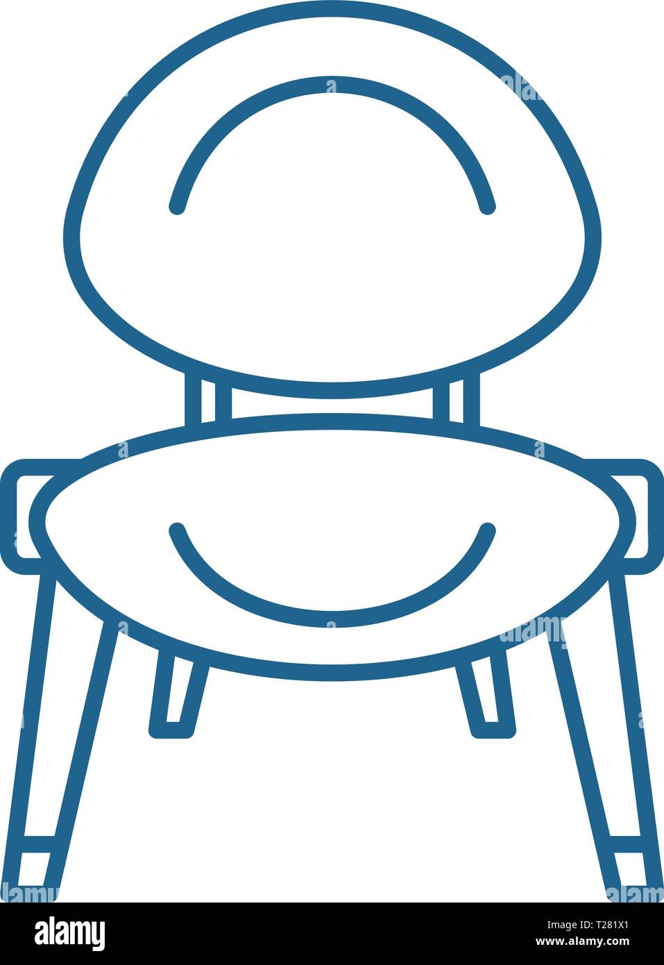 Baby chair line icon concept. Baby chair flat vector symbol, sign ... Baby chair line icon concept. Baby chair flat vector symbol, sign ...