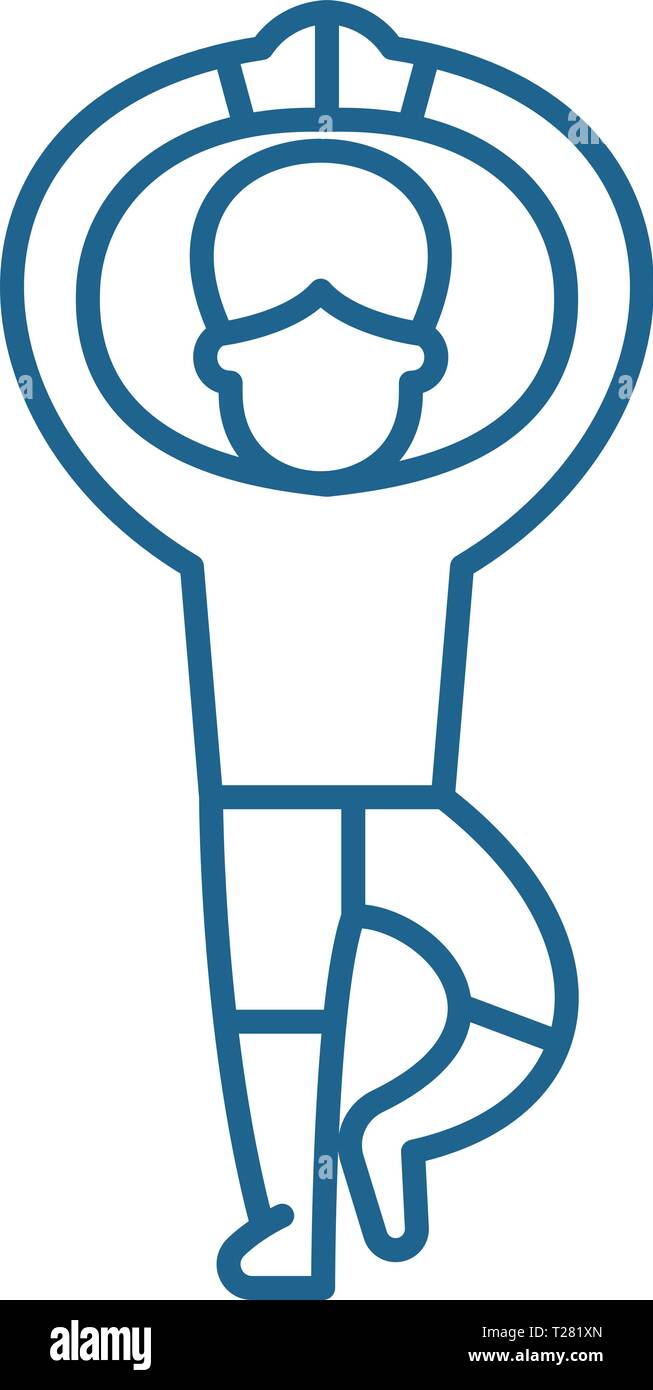 Ballet line icon concept. Ballet flat vector symbol, sign, outline ...