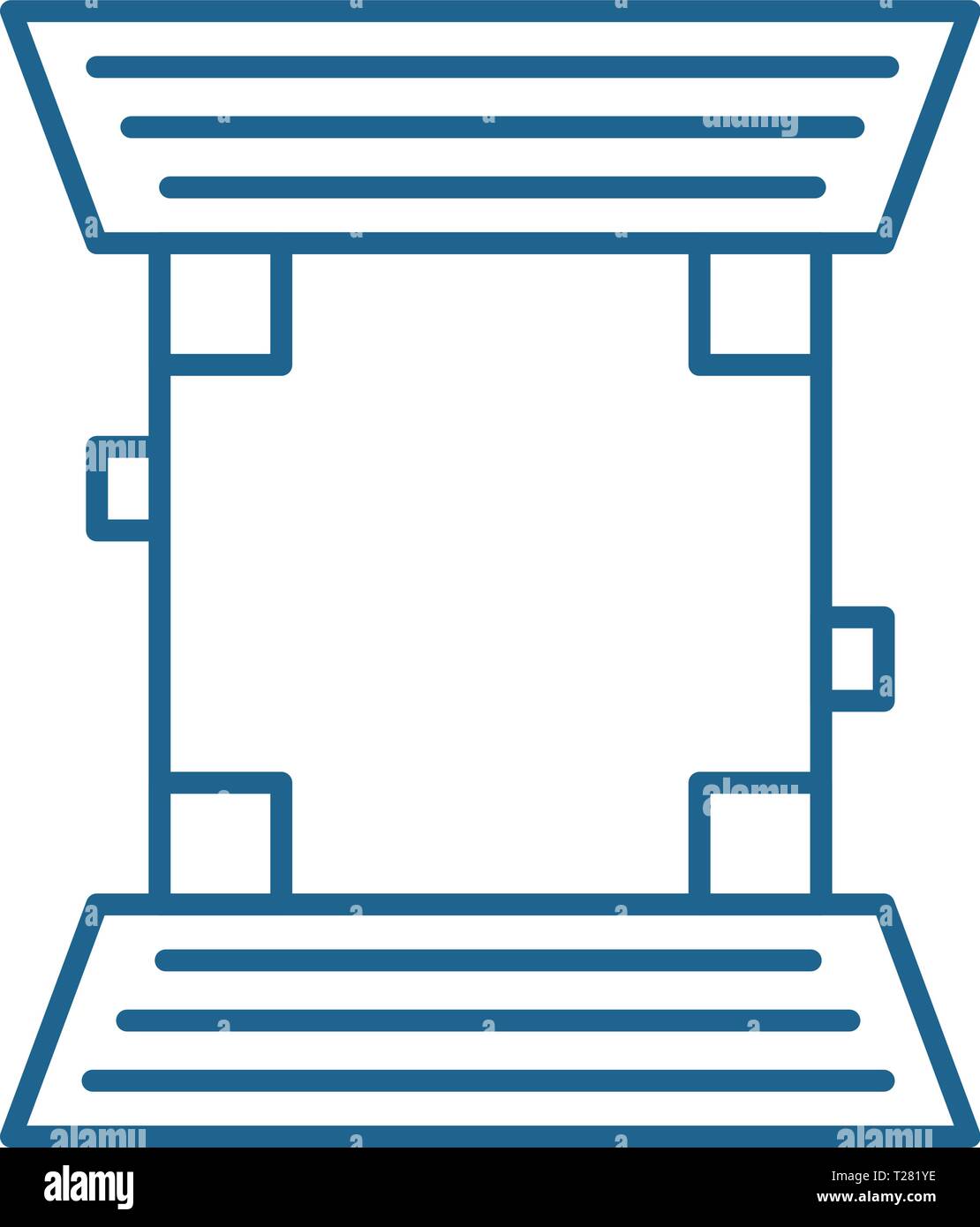 Baseball field line icon concept. Baseball field flat vector symbol ...