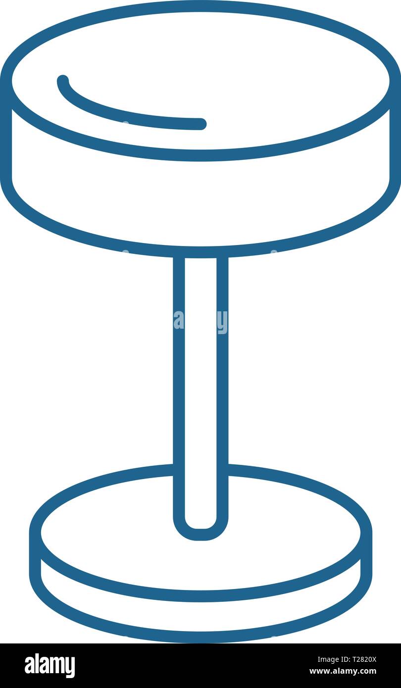 Bedside lamp line icon concept. Bedside lamp flat vector symbol, sign ...