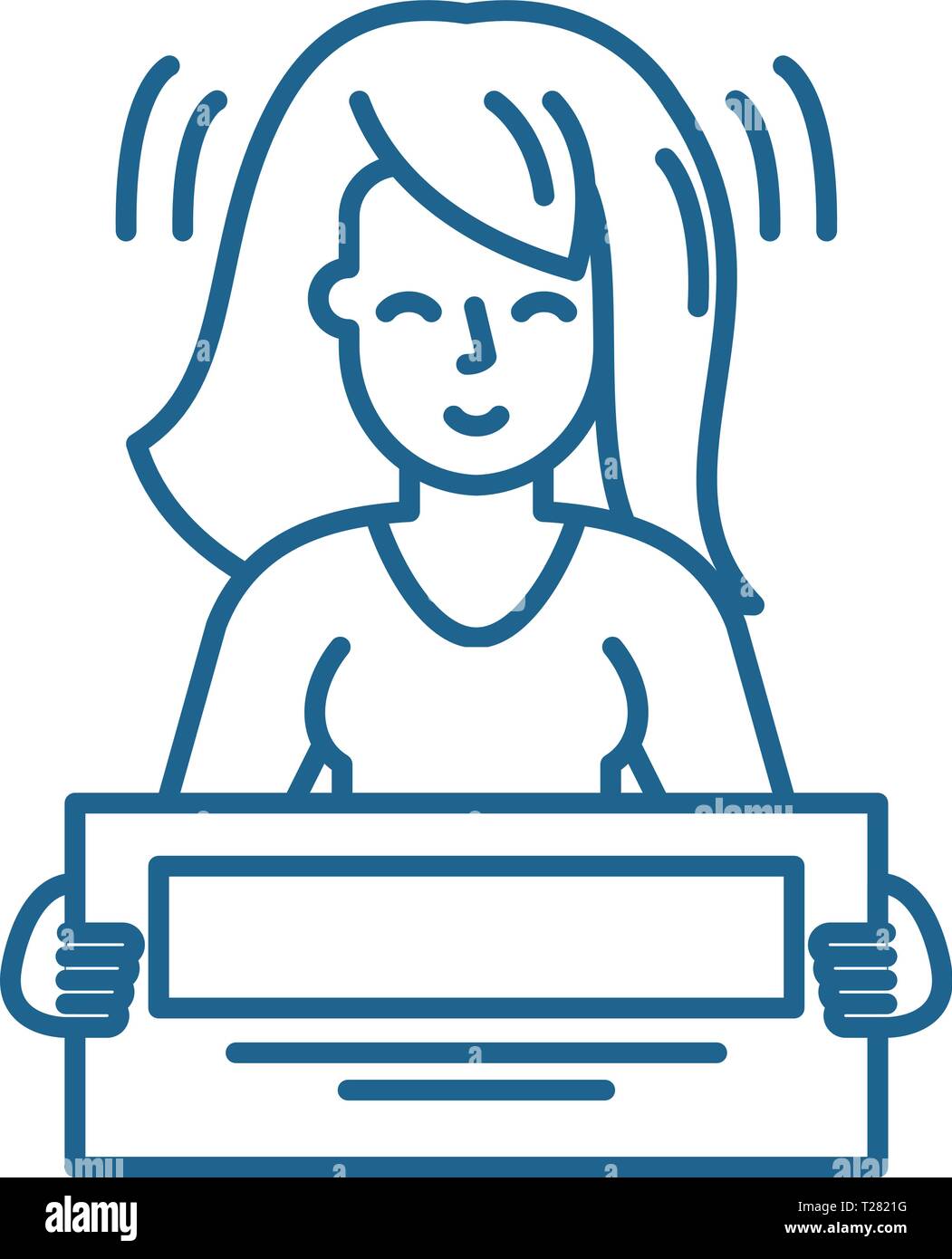Big cash win line icon concept. Big cash win flat vector symbol, sign ...
