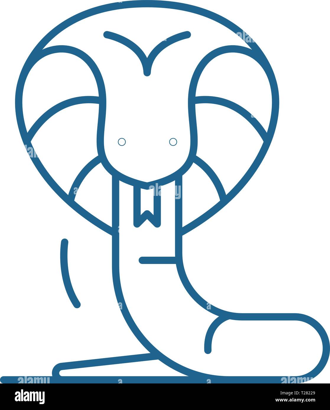 Boa line icon concept. Boa flat vector symbol, sign, outline ...