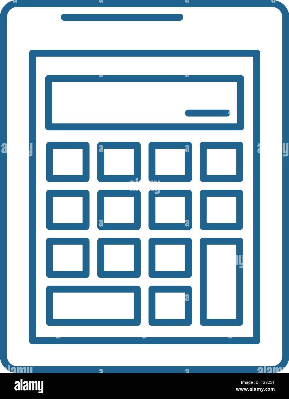 Business calculation line icon concept. Business calculation flat ...