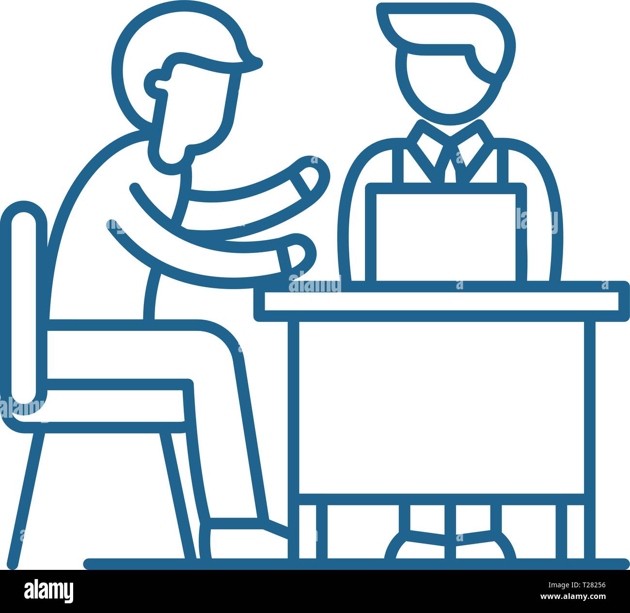 Business consulting line icon concept. Business consulting flat vector ... Business consulting line icon concept. Business consulting flat vector ...