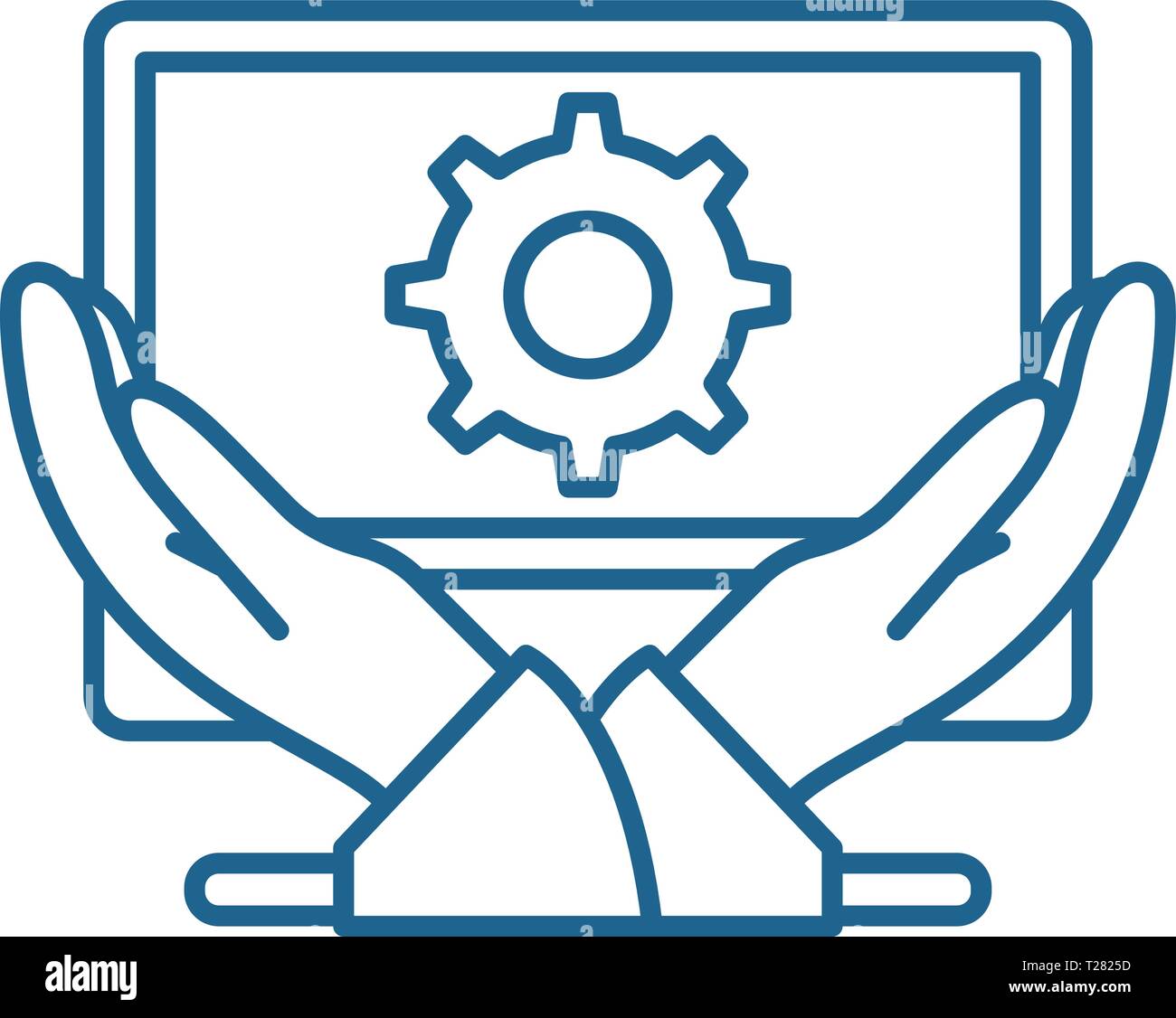 Business development line icon concept. Business development flat ...