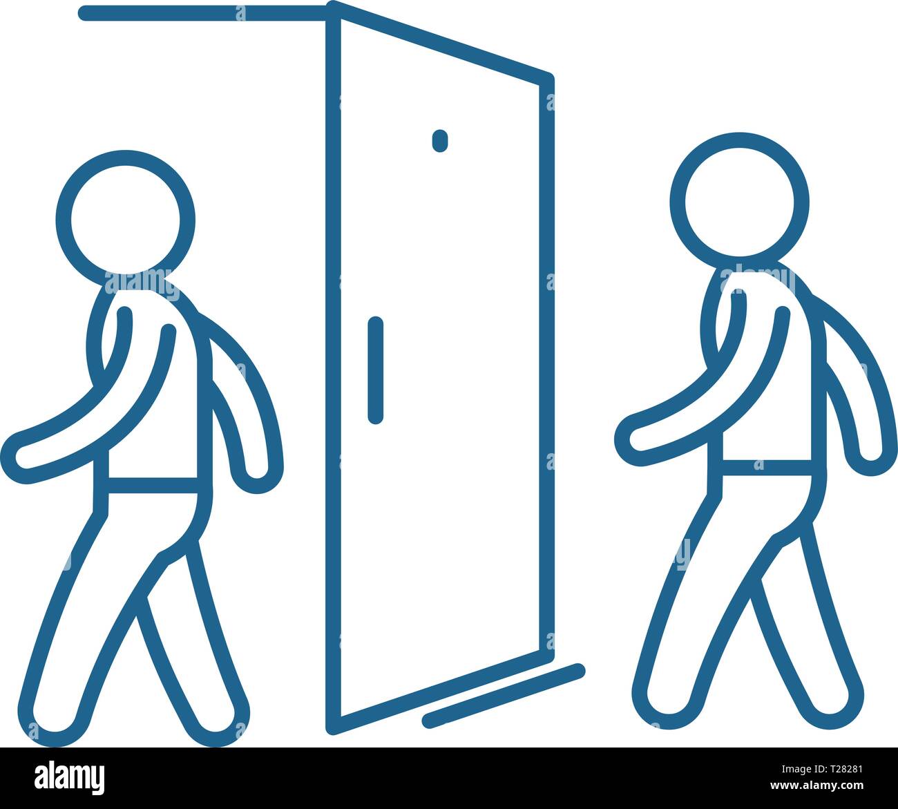 Candidates for the vacancy line icon concept. Candidates for the ...