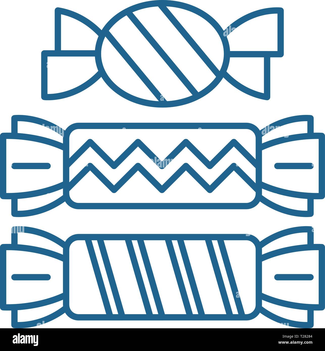 Candy line icon concept. Candy flat vector symbol, sign, outline ...