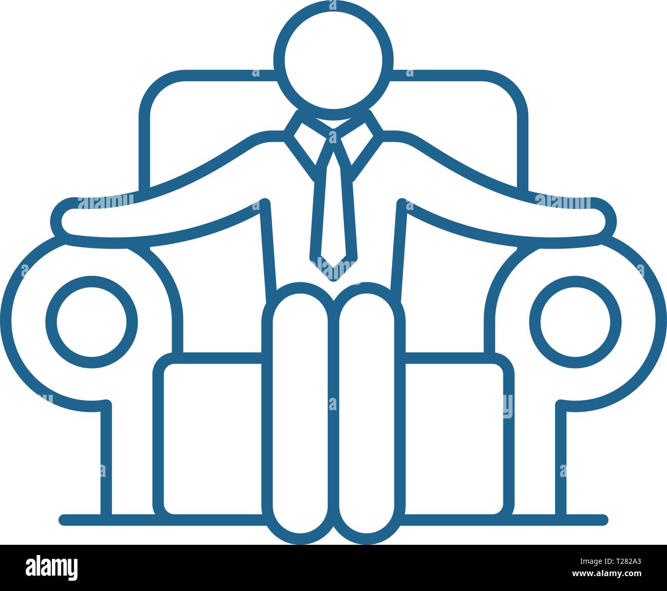 Ceo line icon concept. Ceo flat vector symbol, sign, outline ...