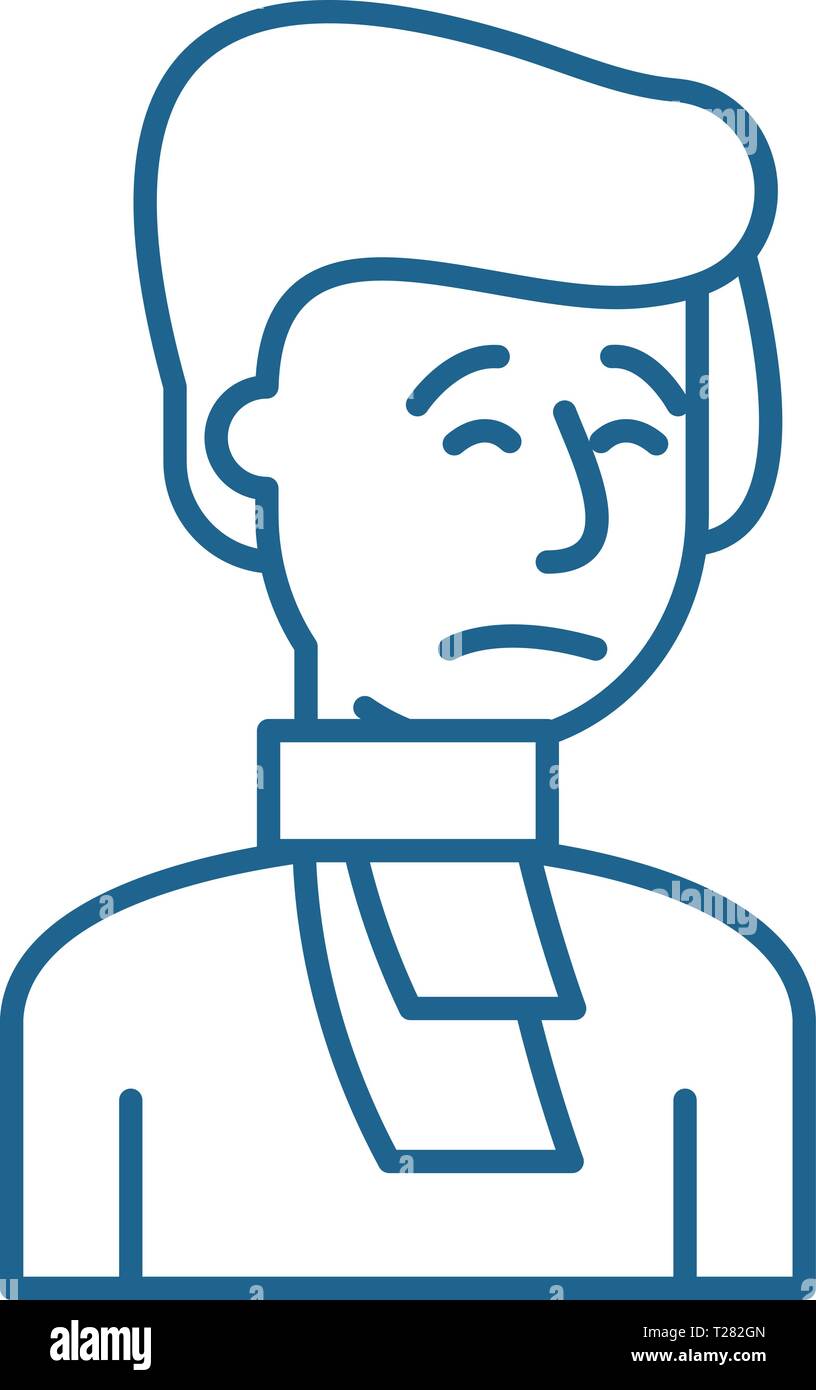 Cold line icon concept. Cold flat vector symbol, sign, outline ...