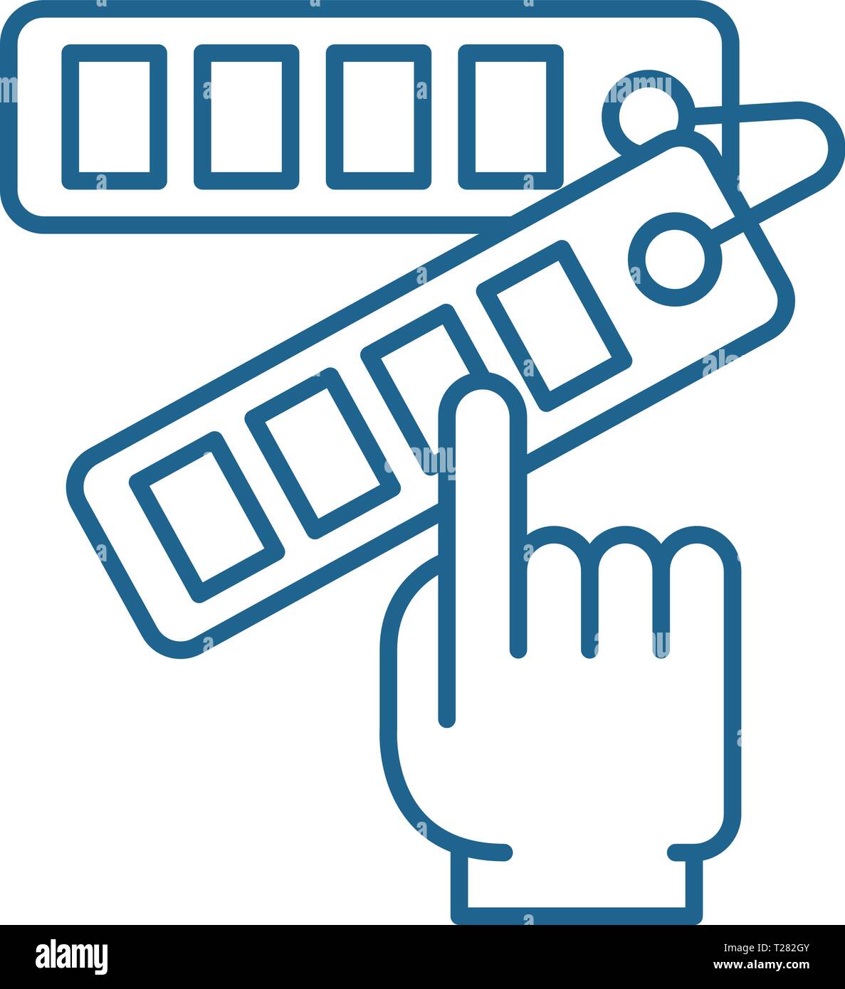 Color selection line icon concept. Color selection flat vector symbol ...