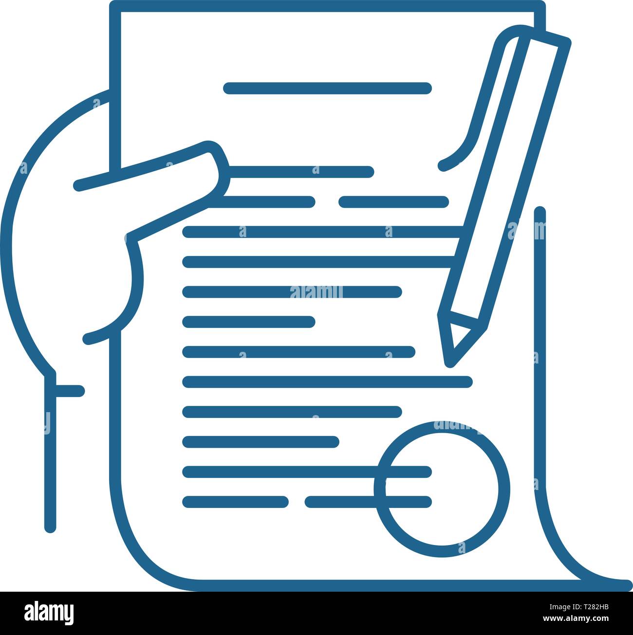 Commitment Line Icon Concept Commitment Flat Vector Symbol Sign