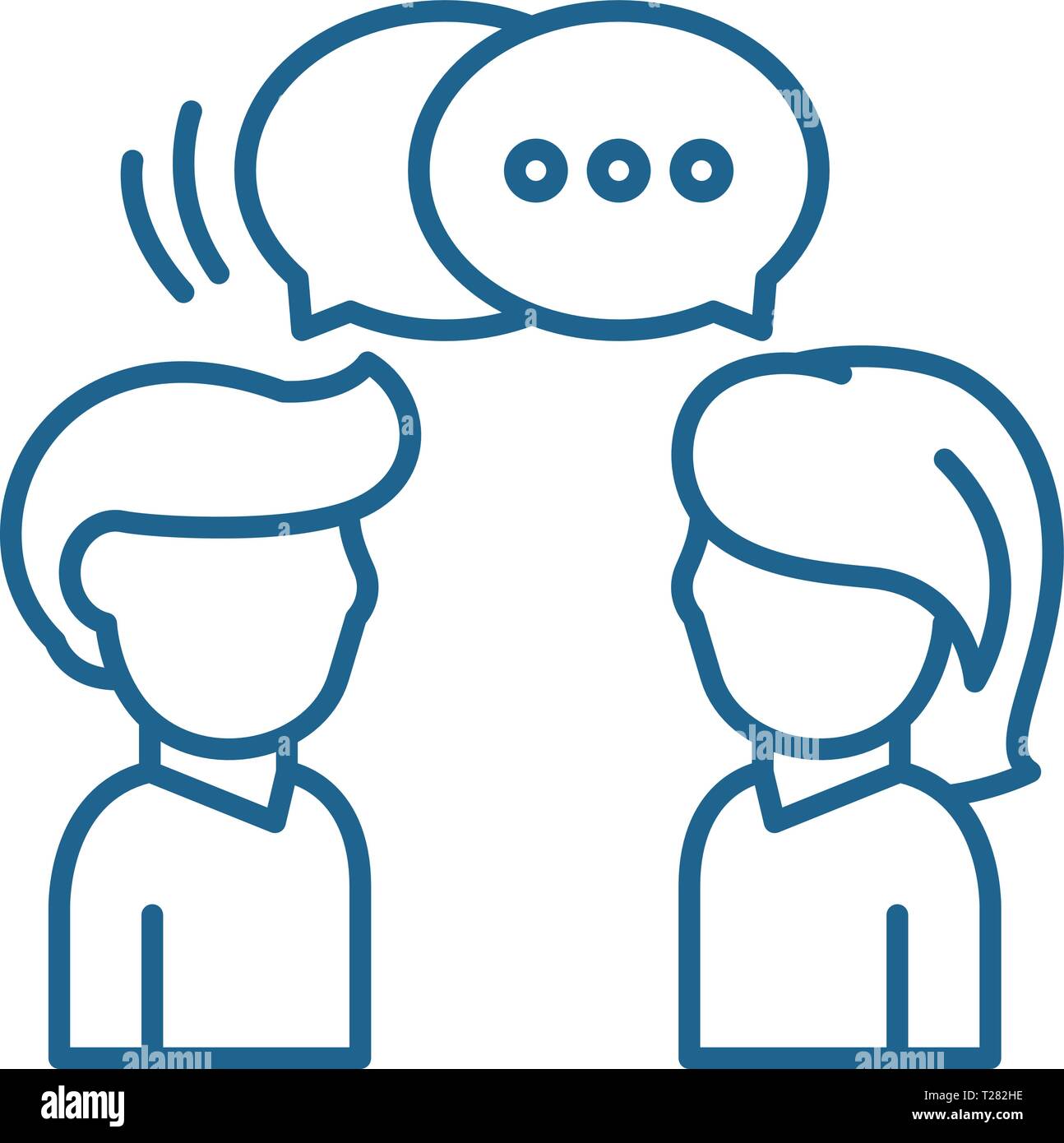 Communication line icon concept. Communication flat vector symbol, sign ...