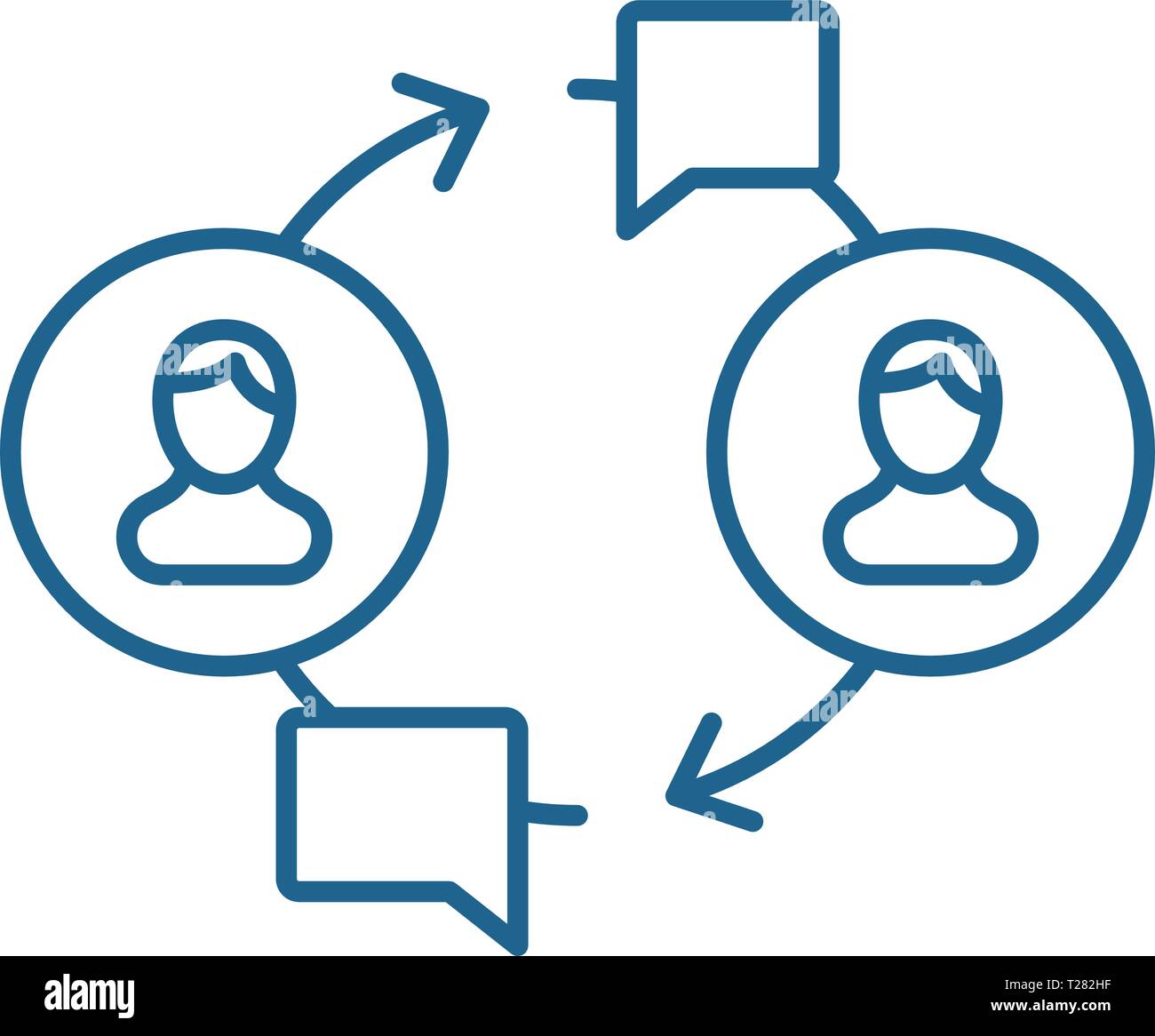 Community line icon concept. Community flat vector symbol, sign ...