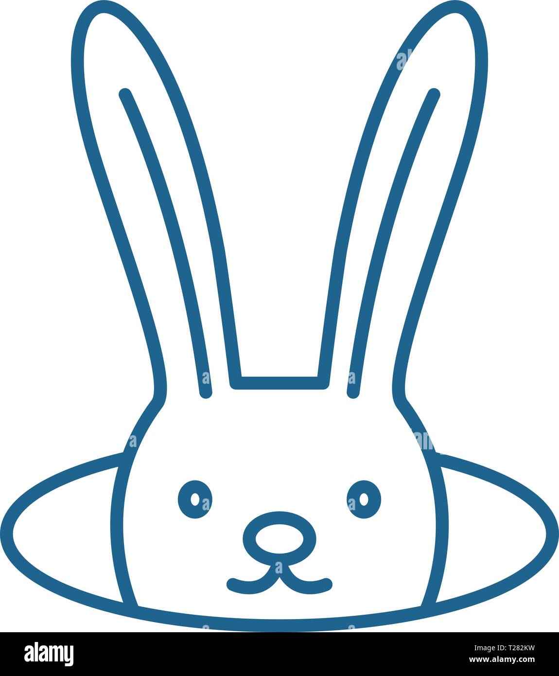 Conjure hare line icon concept. Conjure hare flat vector symbol, sign ...