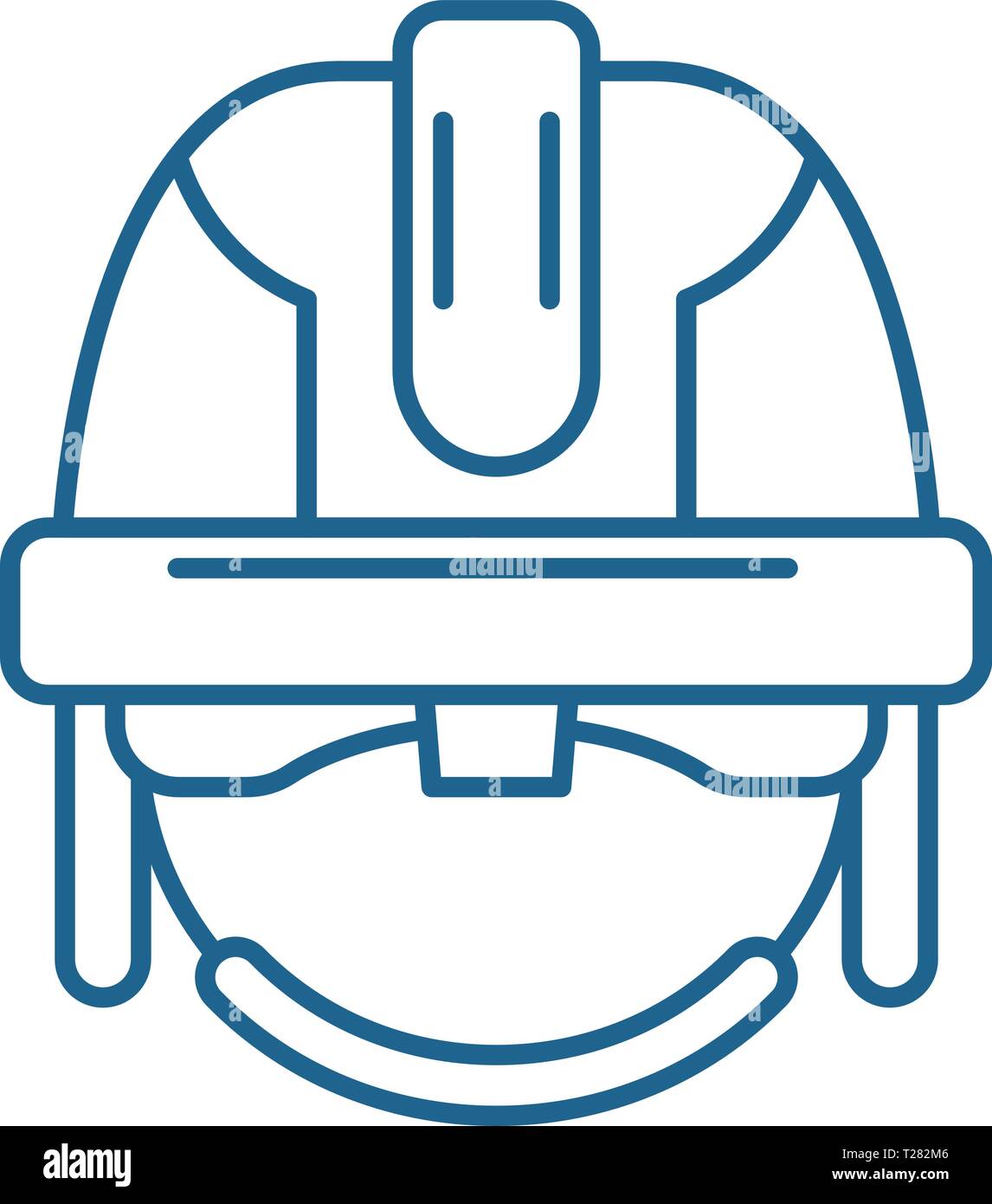 Construction mask line icon concept. Construction mask flat vector ...