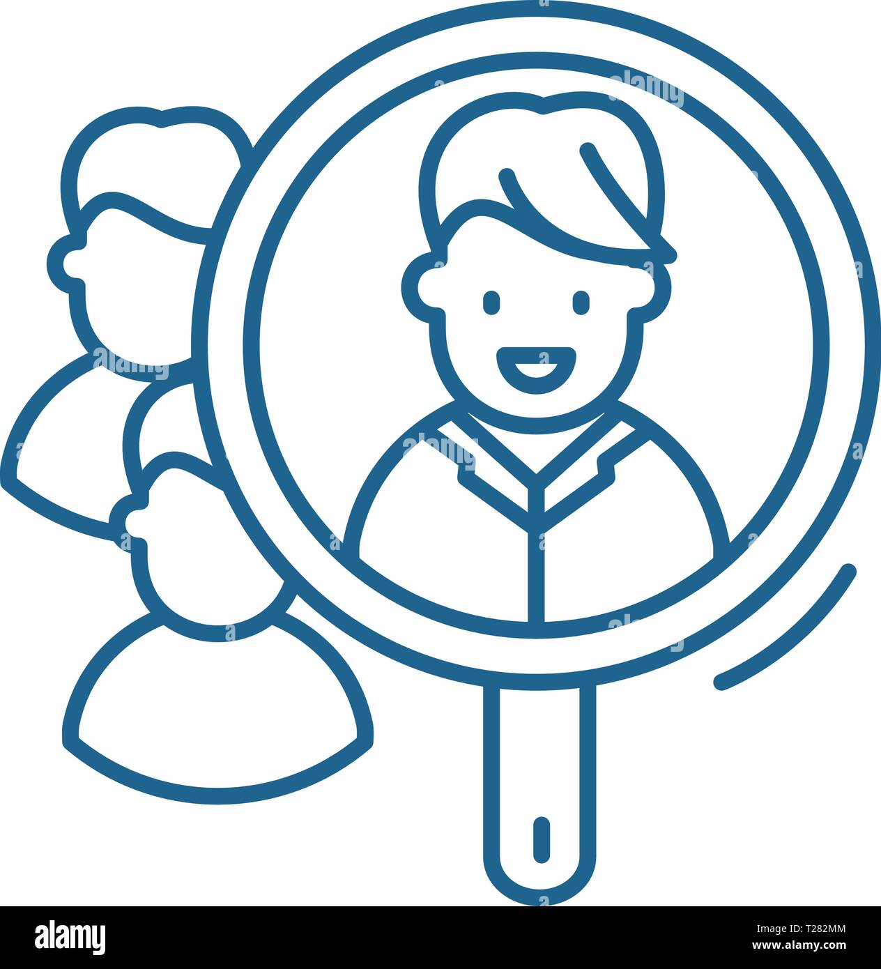 Consumer research line icon concept. Consumer research flat vector ...