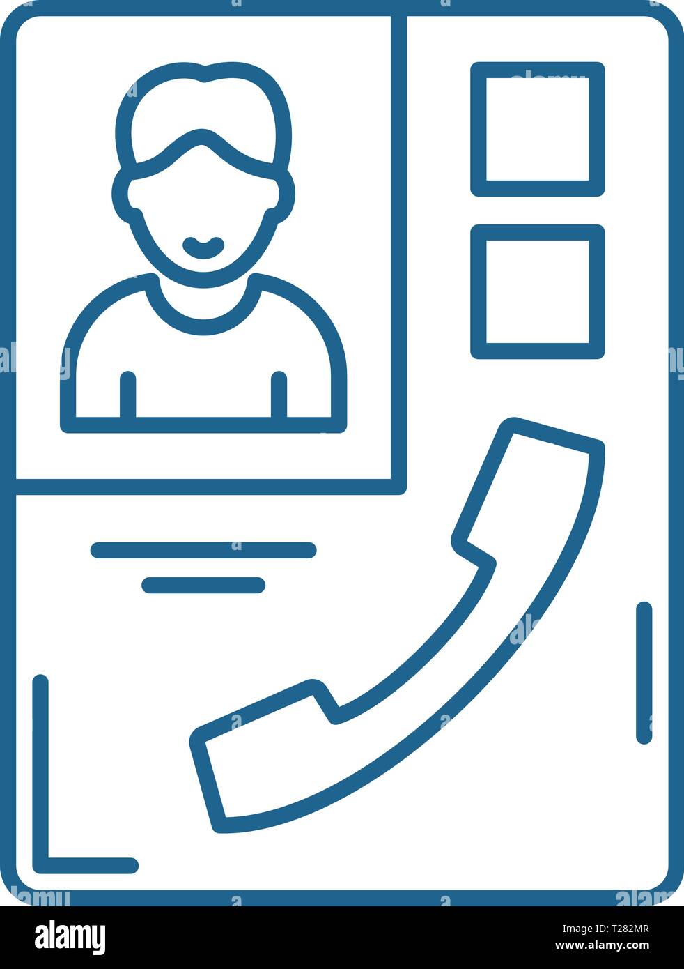 CONTACT BOOK sign line icon concept. CONTACT BOOK sign flat vector ...