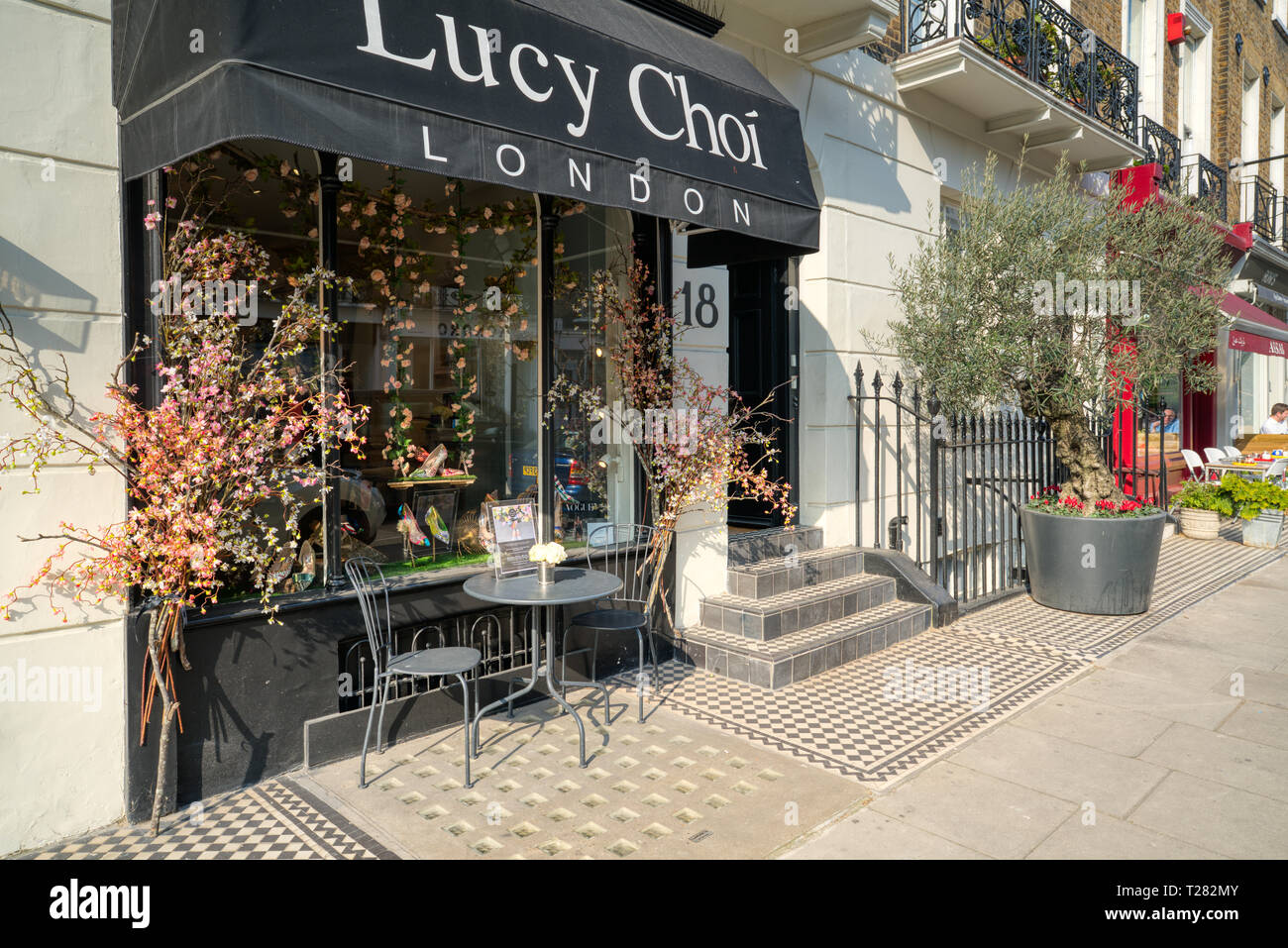 Connaught Village - Hyde Park Estate's luxury retail quarter on a sunny ...