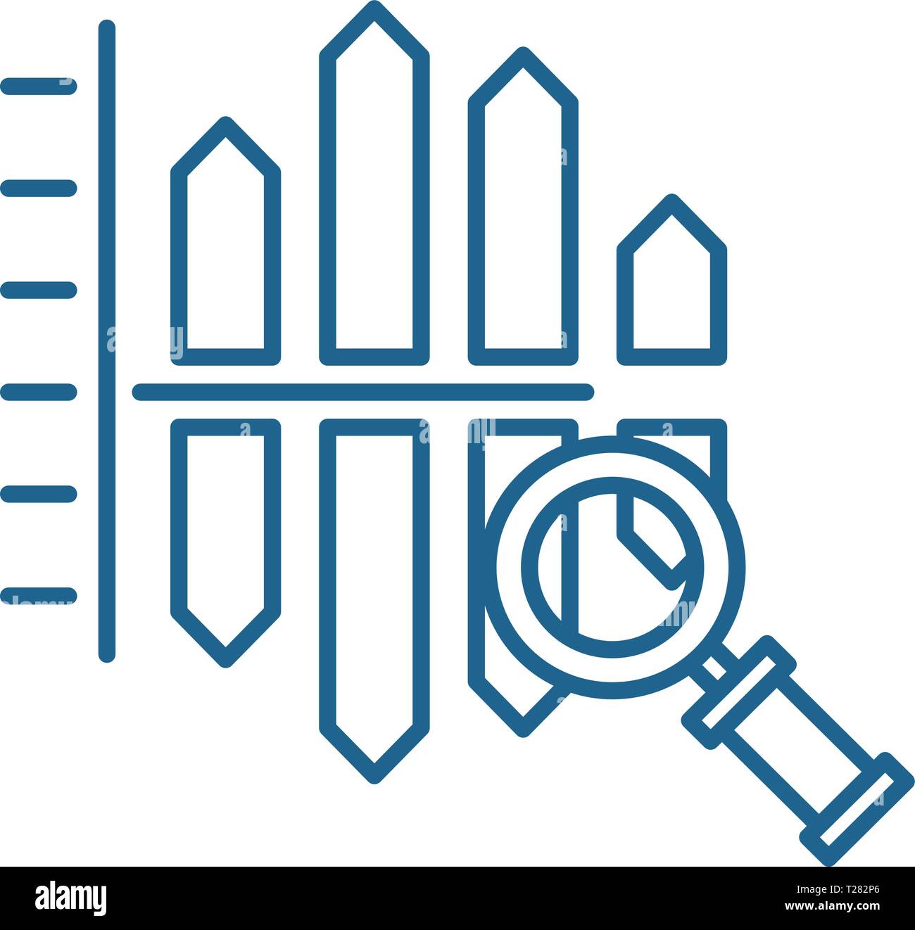 Cost and revenue analysis line icon concept. Cost and revenue analysis ...